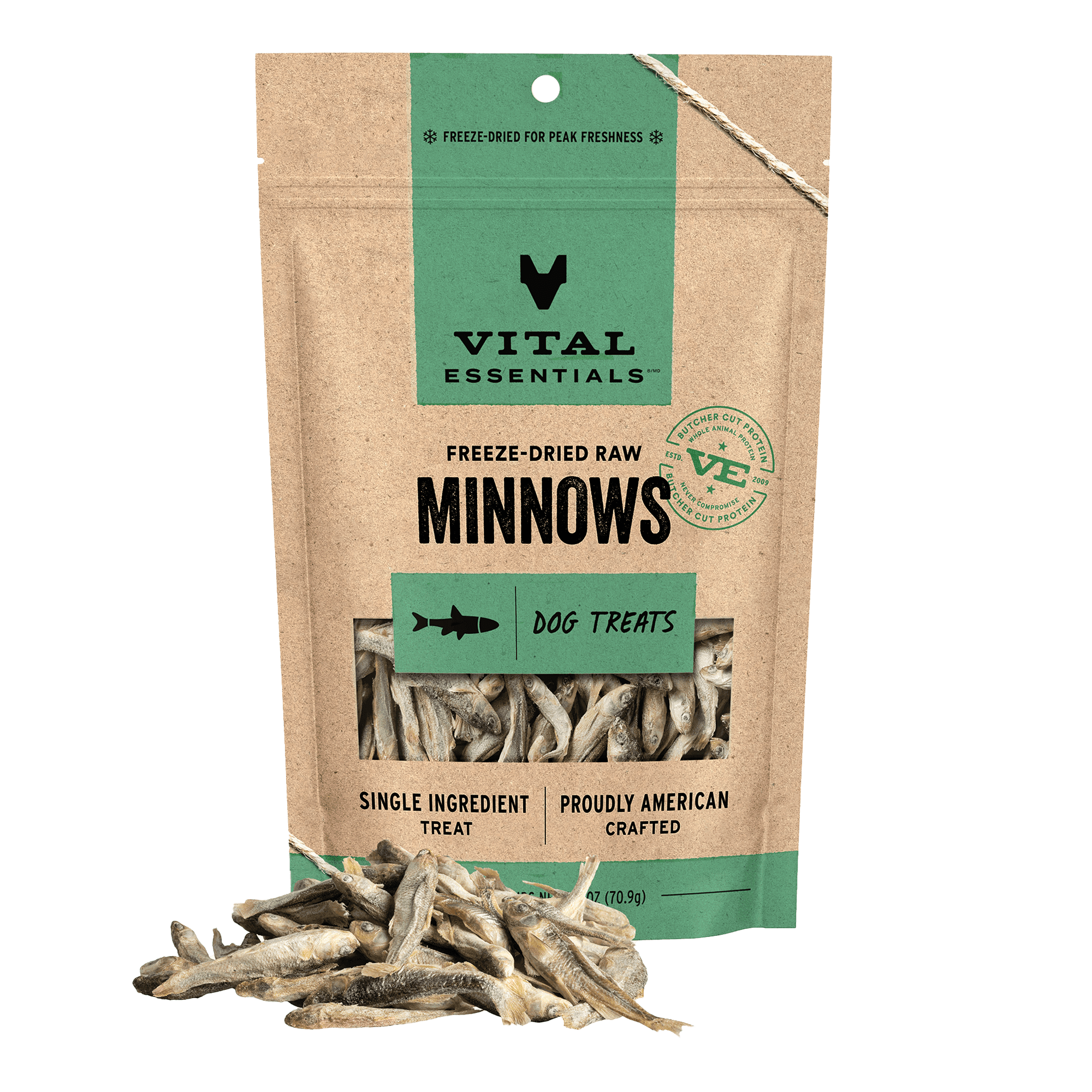 Vital Essentials Freeze Dried Minnows Dog Treats, 2.5 oz, Single ...