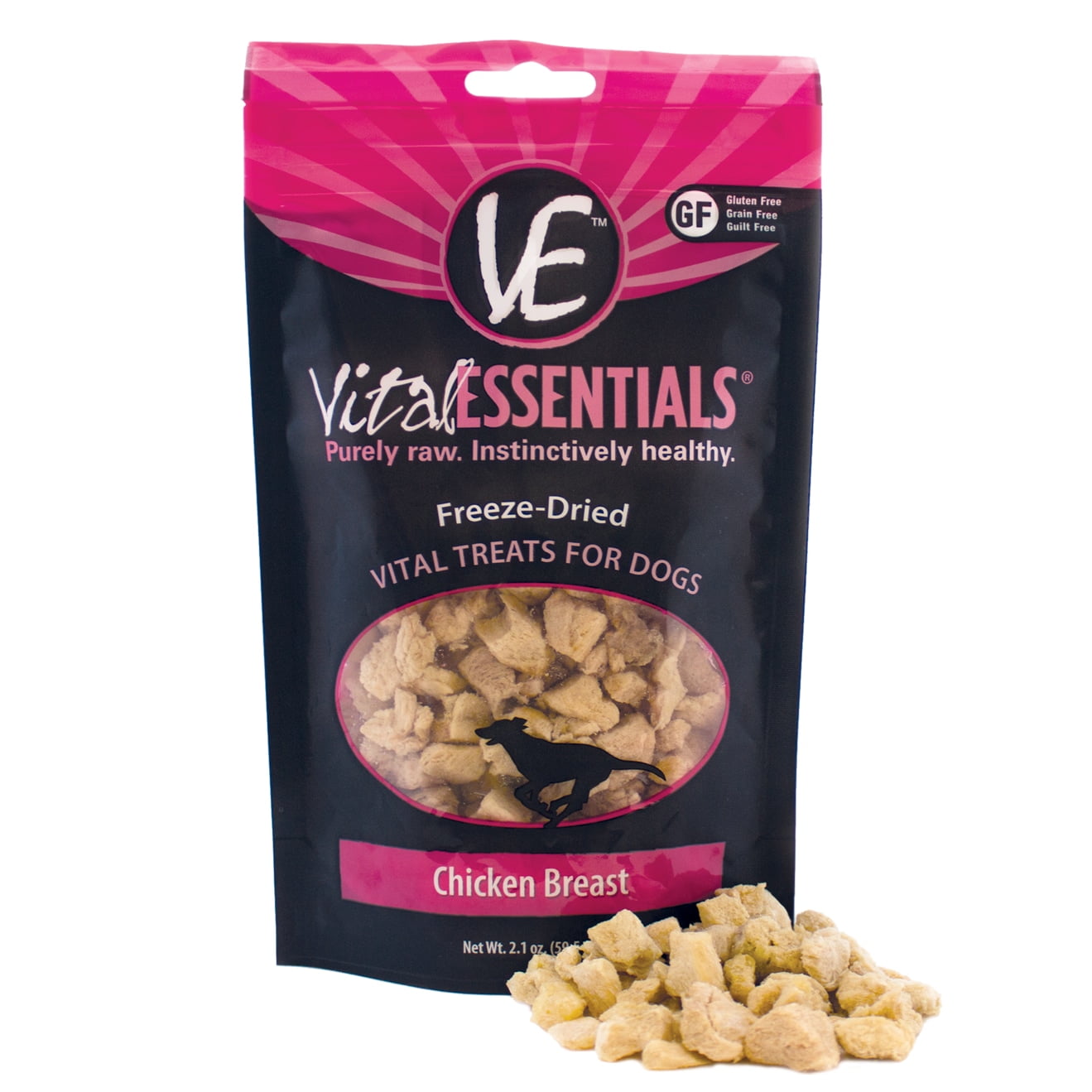 Vital Essentials Freeze Dried Dog Treats, Chicken Breast 2.1 oz ...