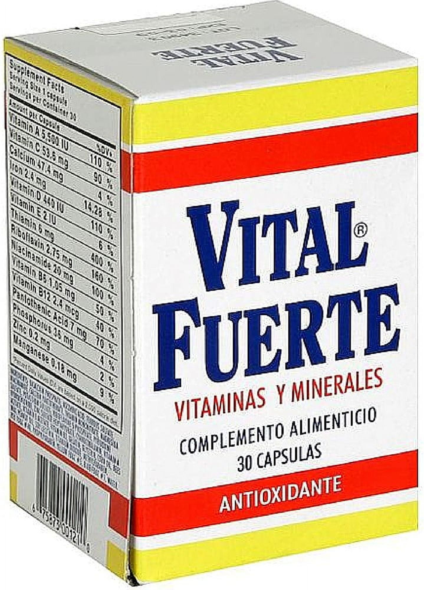 Vital Fuerte Vitamins Capsules 30 Ea (Pack of 6) - Walmart.com