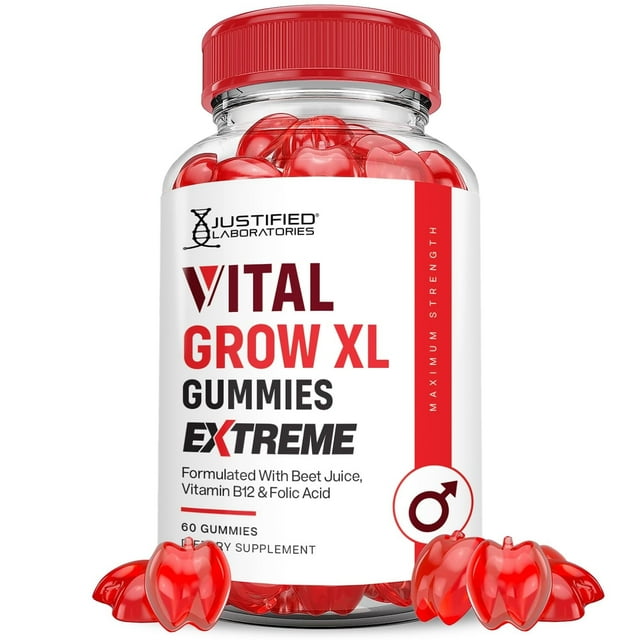 Vital Grow XL Extreme 2000MG Performance Gummies Advanced Formula ...
