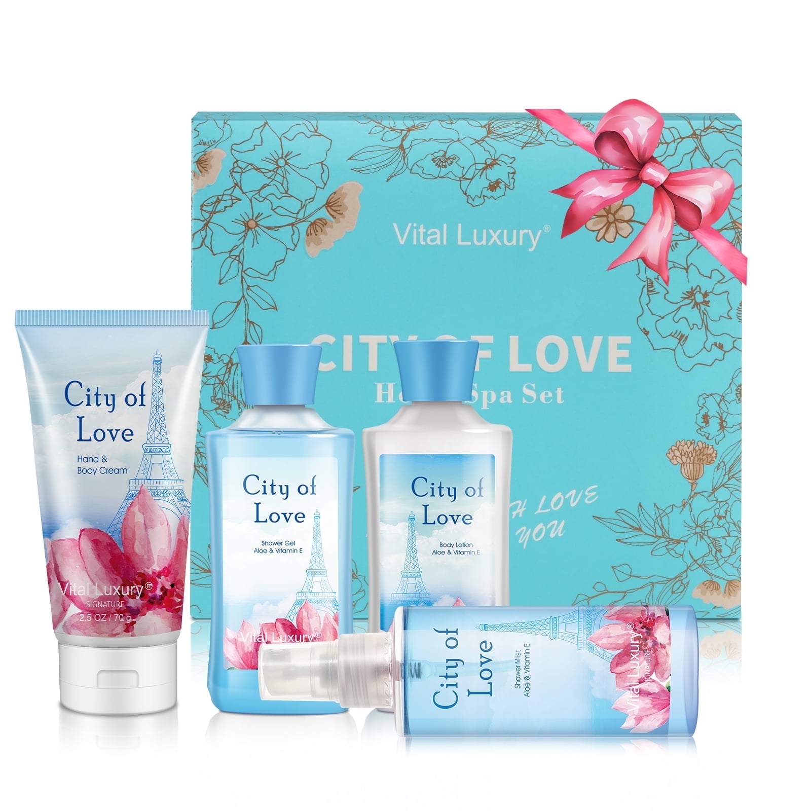 Vital Luxury Bath&Body Kit,3 fl oz,Home Spa Set,Body Lotion,Hand Cream ...