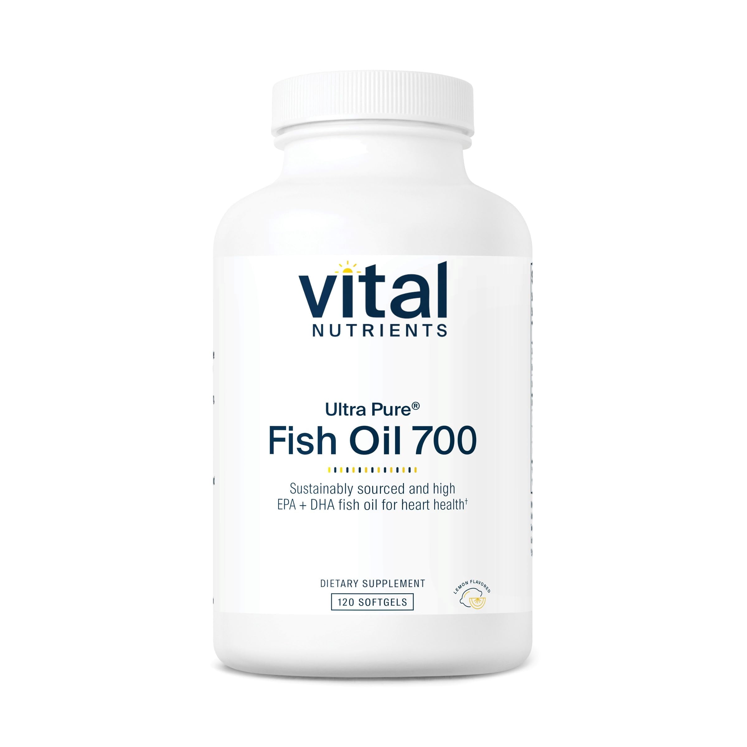 Vital Nutrients Ultra Pure Omega EPA Fish Oil Supplement Capsules 700 ...