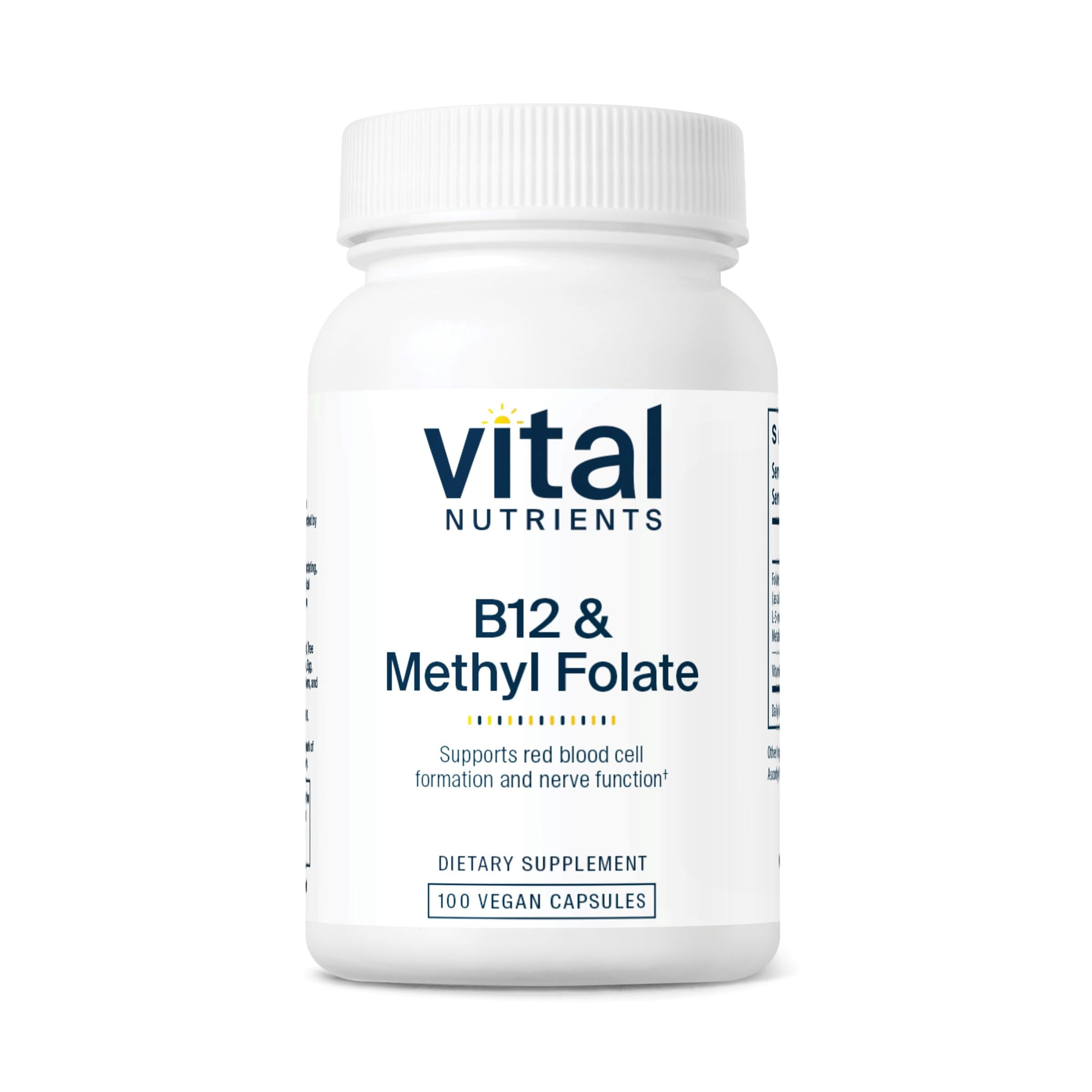 Vital Nutrients - Methylated B12 & Folate - Supports Brain, Nerve ...