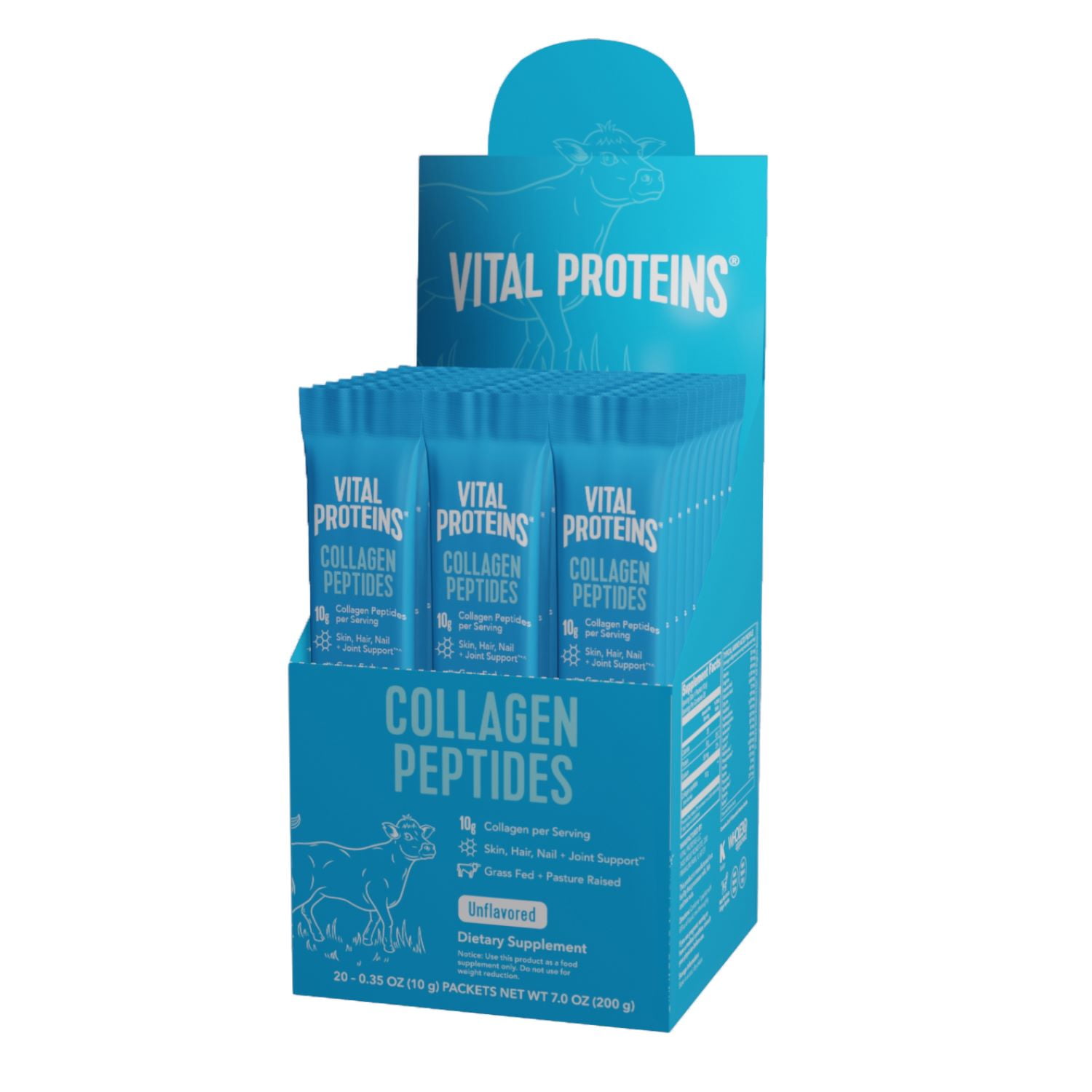 Vital Proteins, Collagen Peptides Powder, Stick Pack Protein Box, 20 Ct ...