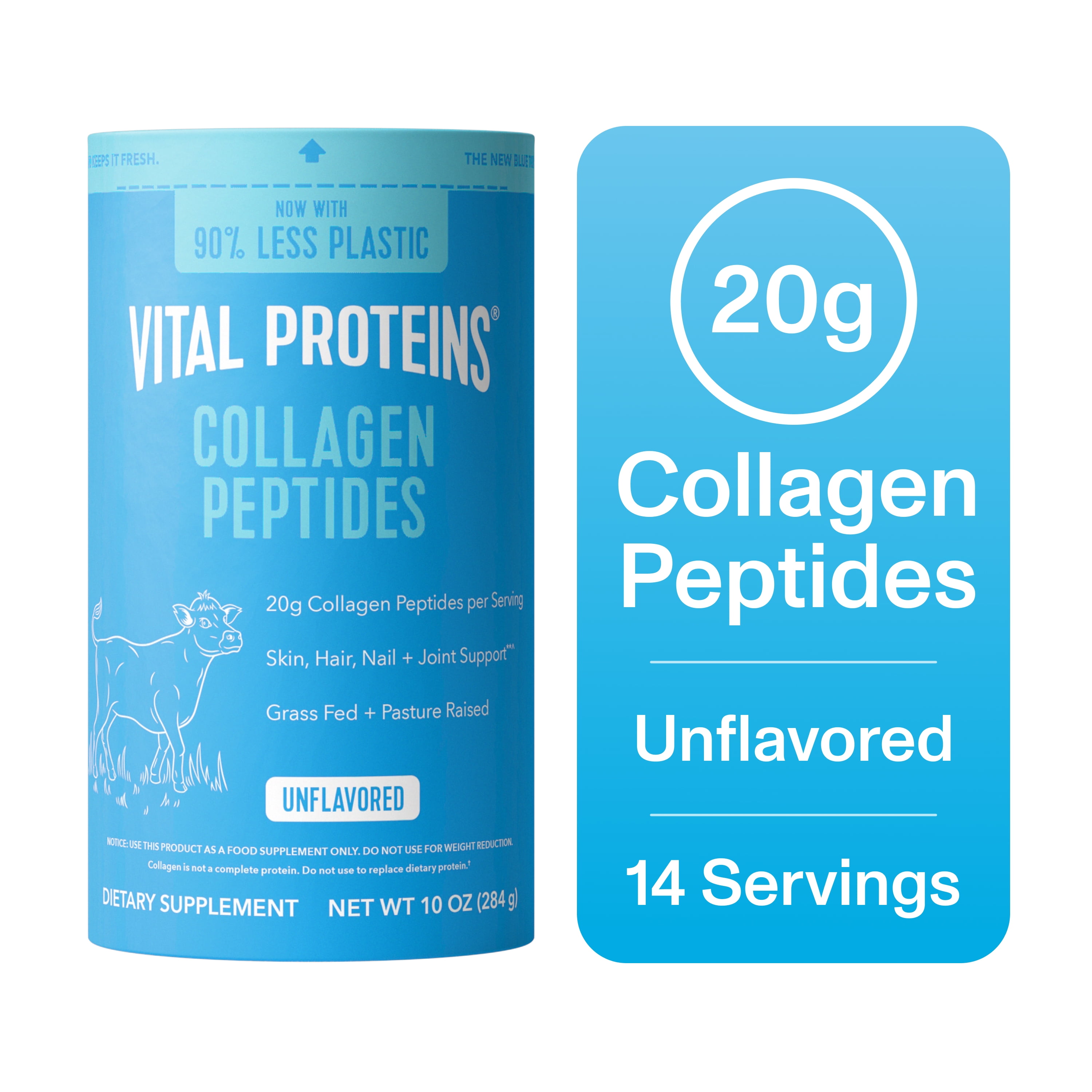 Vital Proteins Collagen Peptides Powder for Hair Skin Nails Unflavored ...