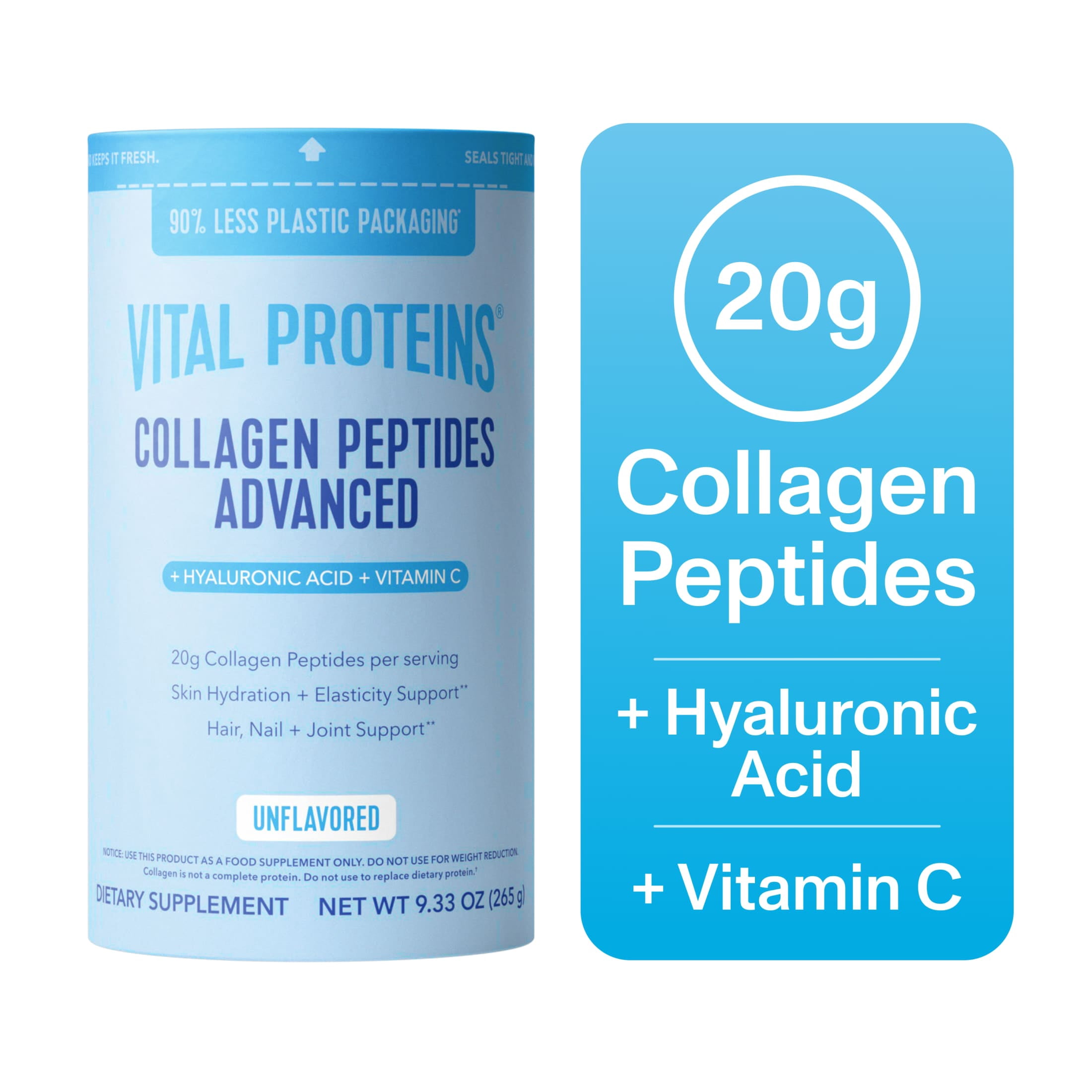 Vital Proteins Grass-Fed Collagen Peptides Powder - Non-GMO, Dairy ...