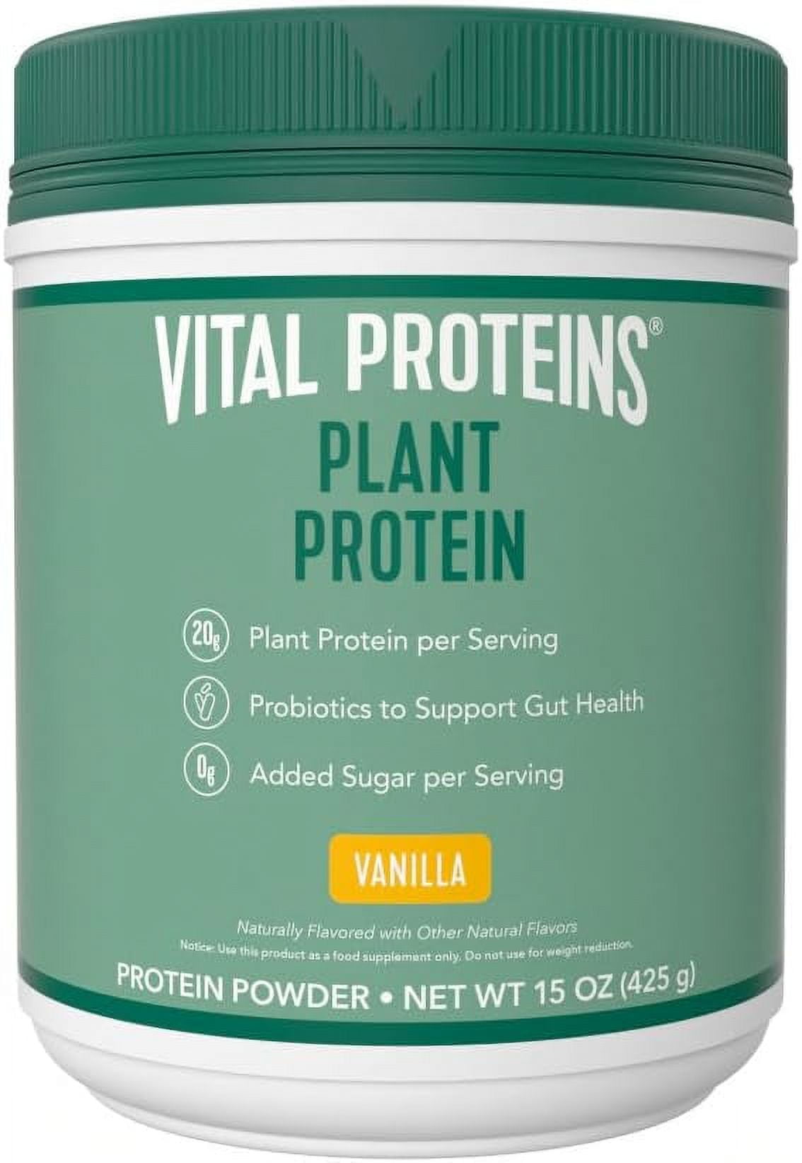 Vital Proteins Plant Based 20g Protein Powder with Probiotics for ...