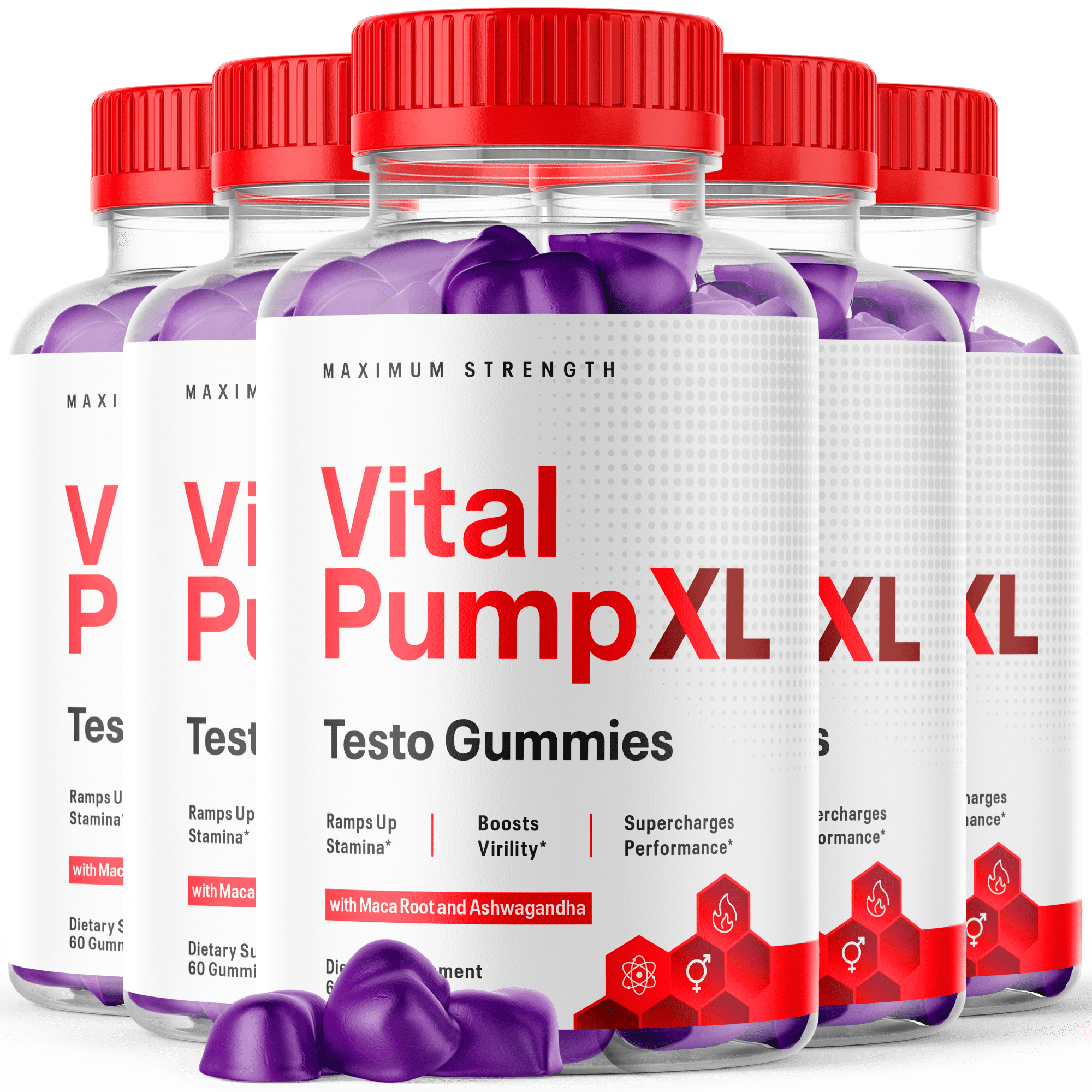 Vital Pump XL Gummies for Men Maximum Strength Vitamin Supplement 300 ...