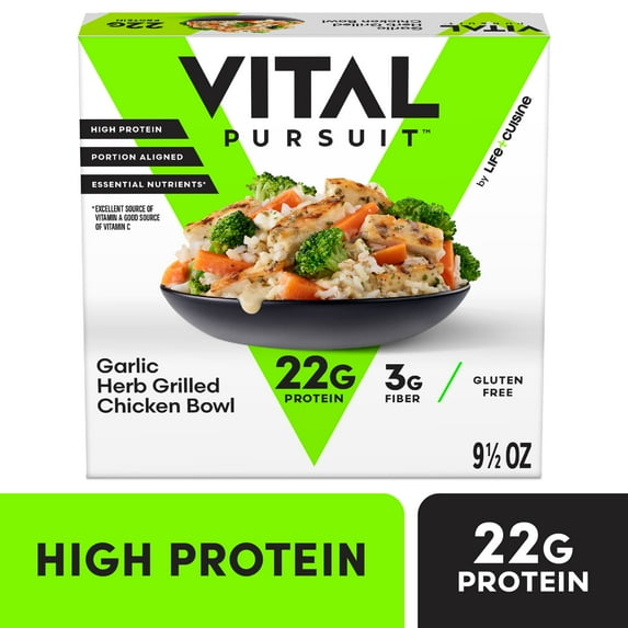 Vital Pursuit High Protein Garlic Herb Grilled Chicken Bowl Frozen Food ...
