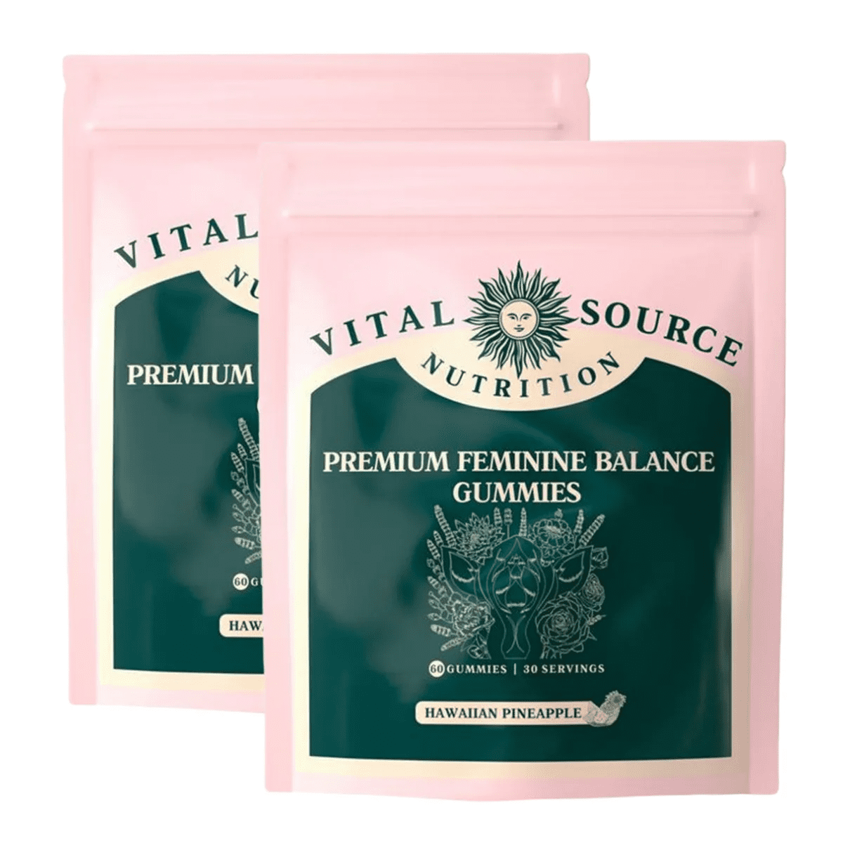 Vital Source Feminine Balance Gummies Hawaiian Pineapple Flavor Vegan ...