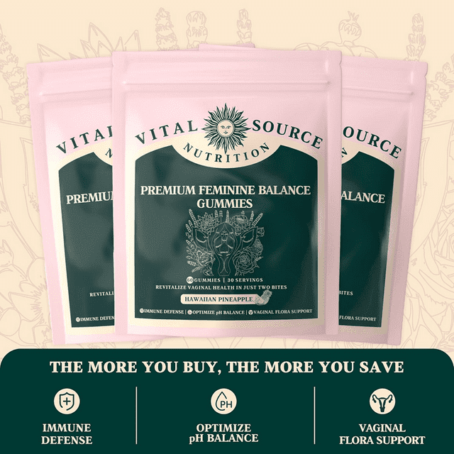 Vital Source Nutrition Feminine Balance Gummies (60 Gummies per Pack): Helping Women Reach a New ...