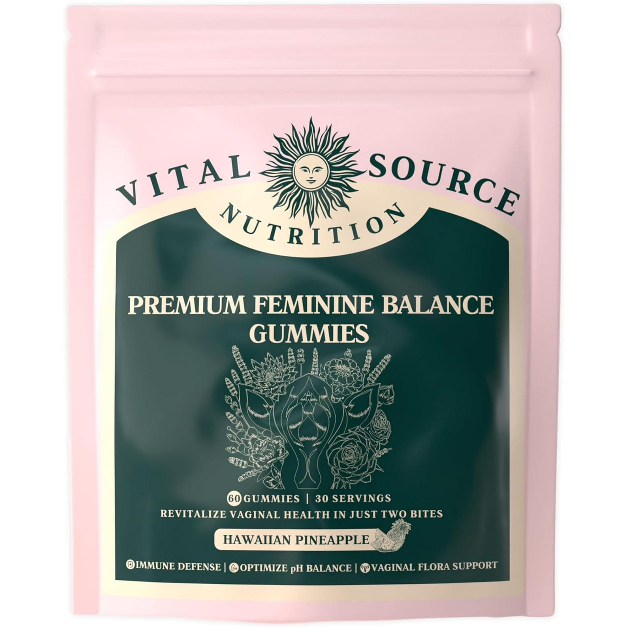 Vital Source Nutrition Feminine Balance Gummies: Hawaiian Pineapple Flavor for a Double Win in ...