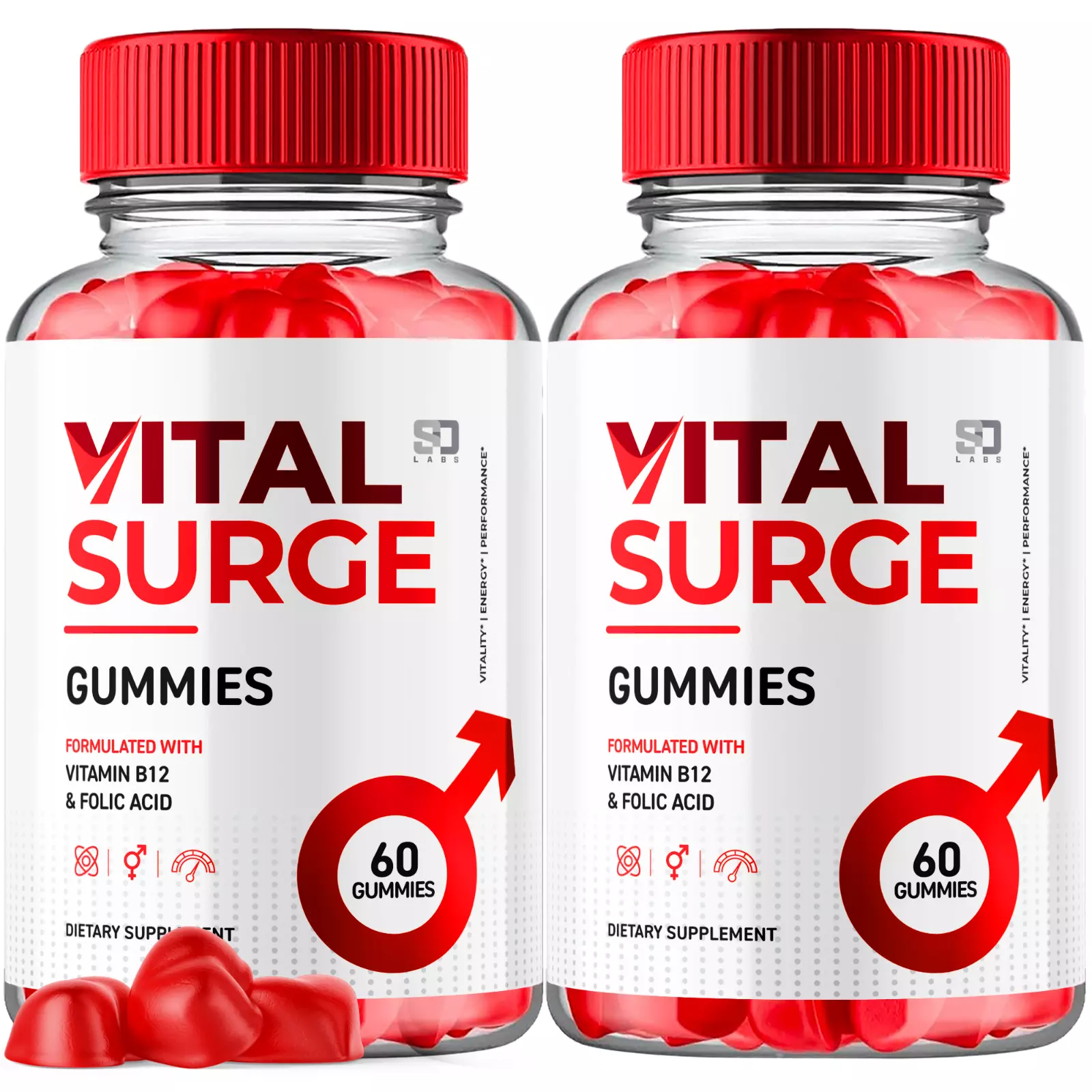 S.O LABS Vital Surge Gummies for Men, Advanced Formula Supplement, 2 ...