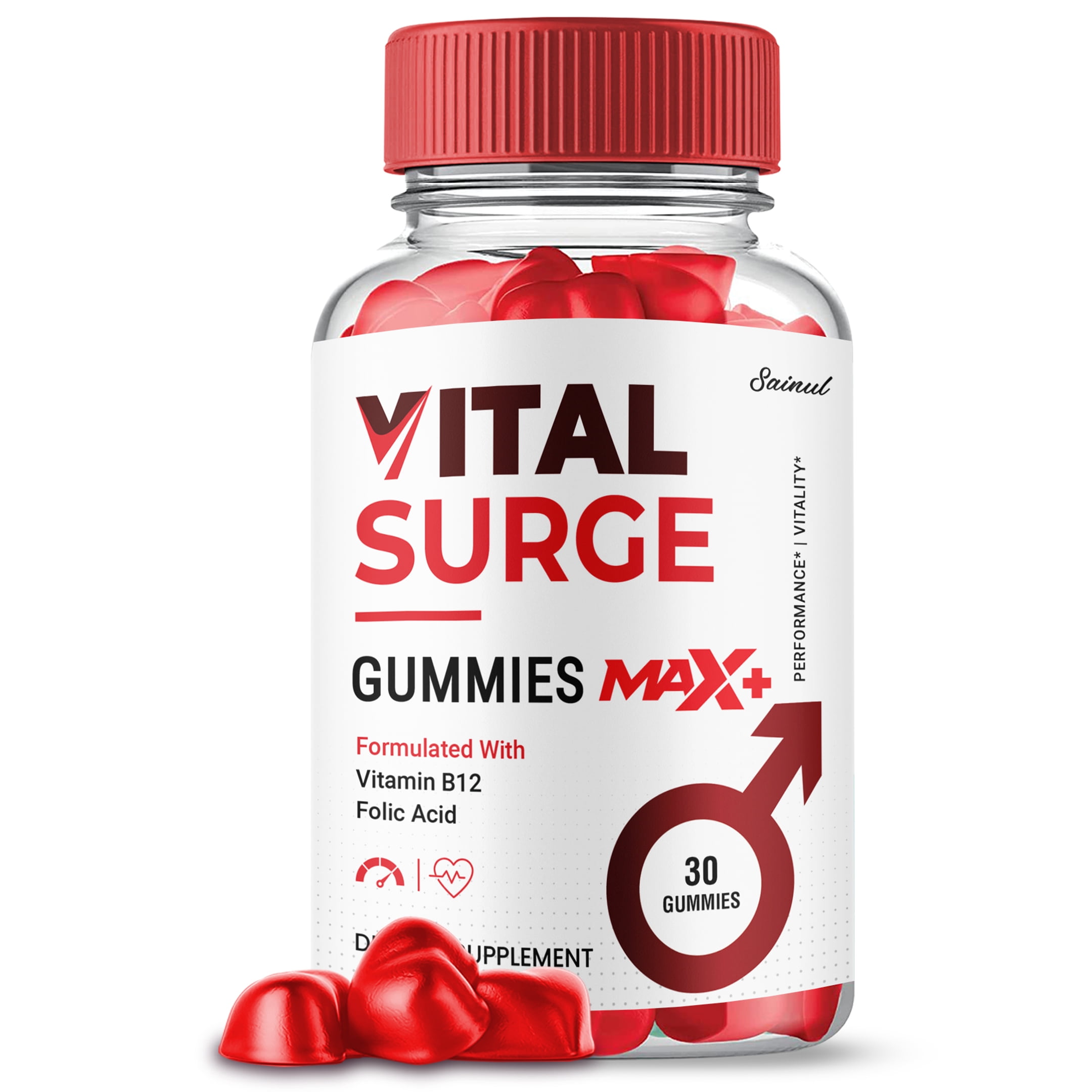 Vital Surge Max+ Gummies for Men, Maximum Strength Formula, Vital Surge ...