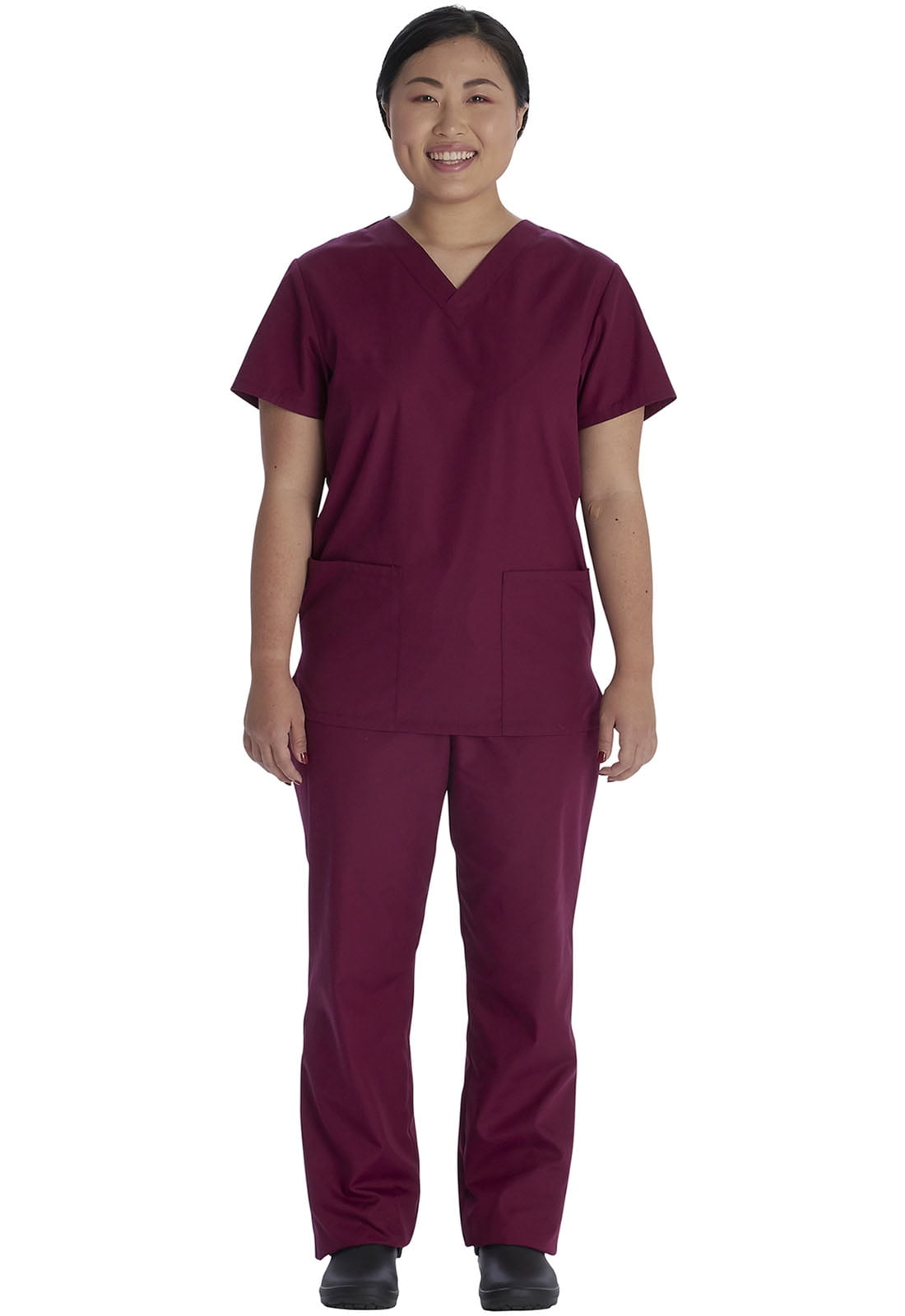 Vital Threads Men and Women Scrubs Set V-Neck Top & Drawstring Pant ...