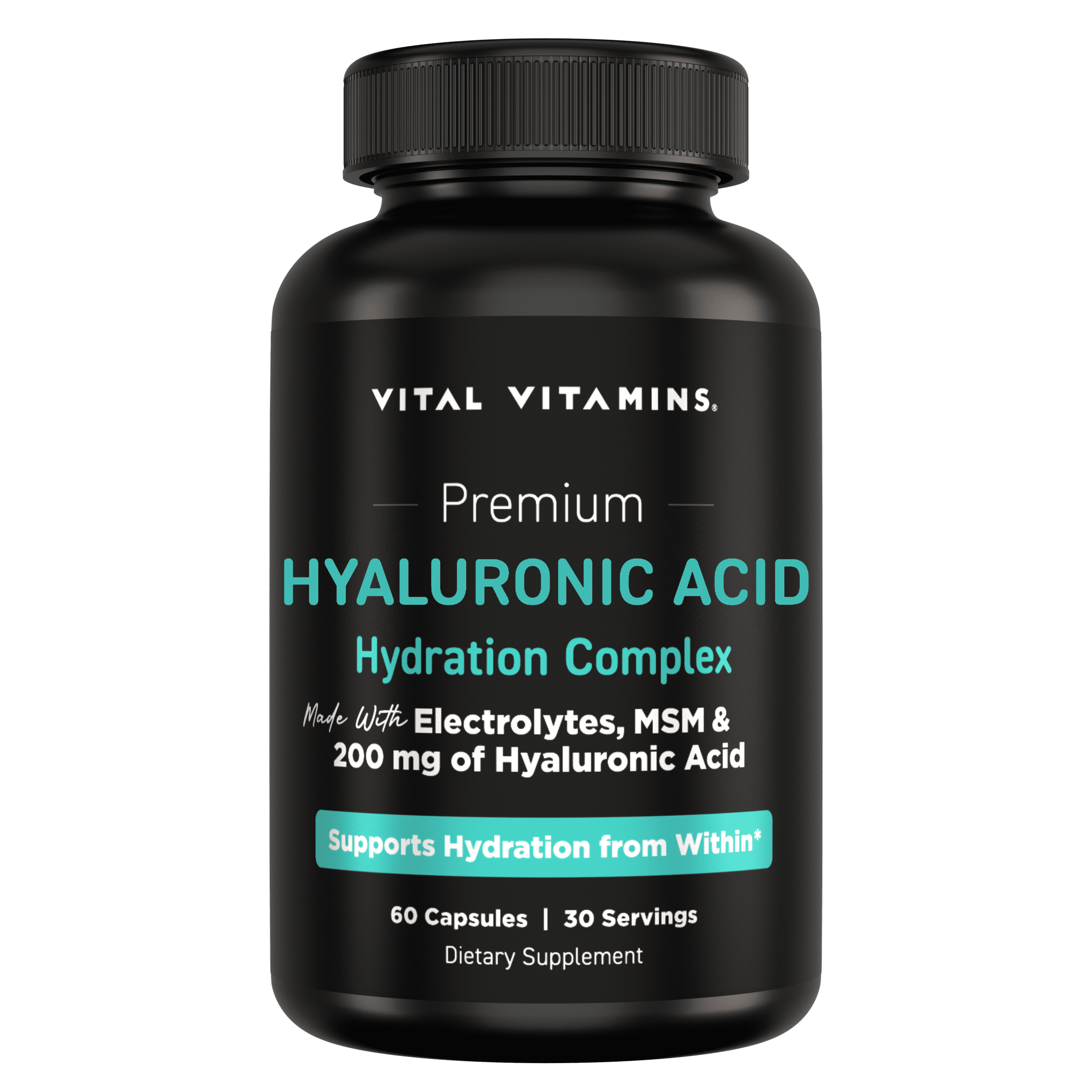 Vital Vitamins Hyaluronic Acid Supplement Hydration Complex - with ...