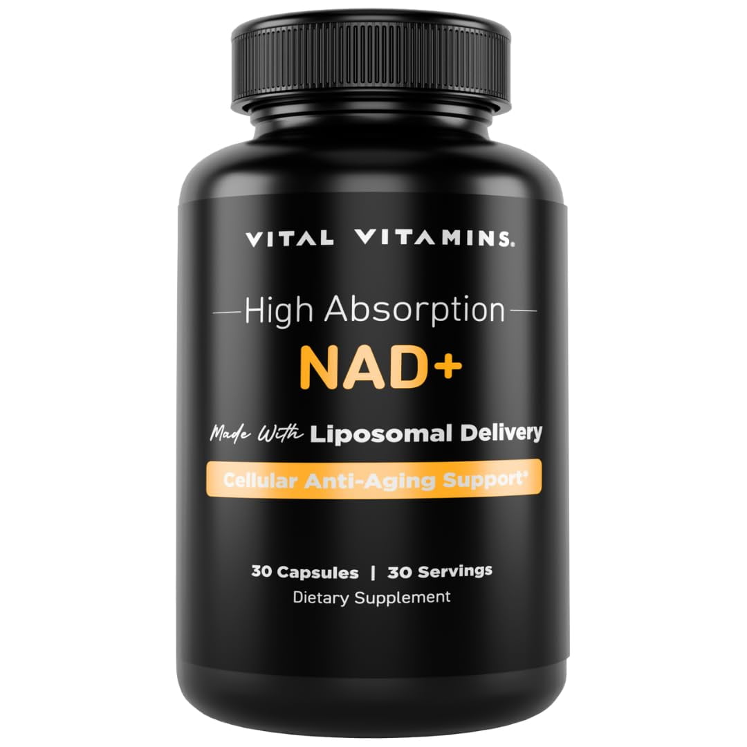 Vital Vitamins NAD Supplement - NAD+ (Nicotinamide Adenine Dinucleotide ...