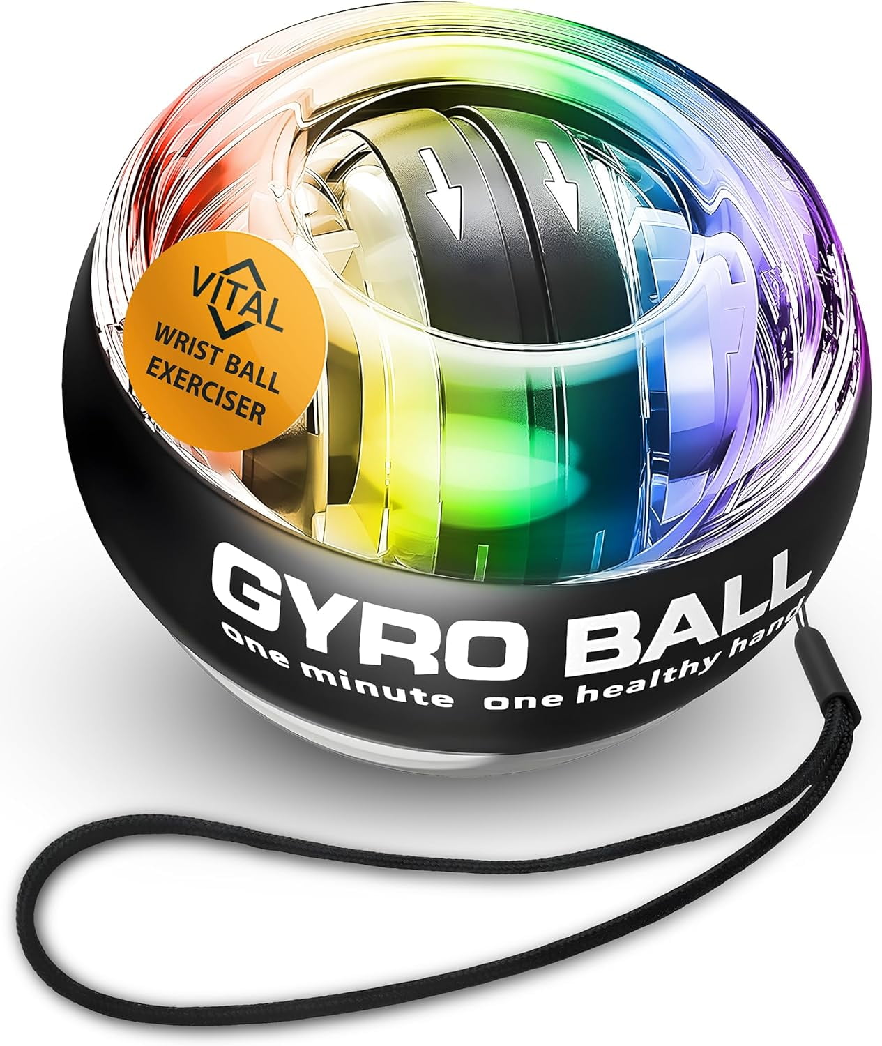 Vital Wrist Ball Exerciser Gyro Ball Hand Gyroscopic Wrist Strengthener ...