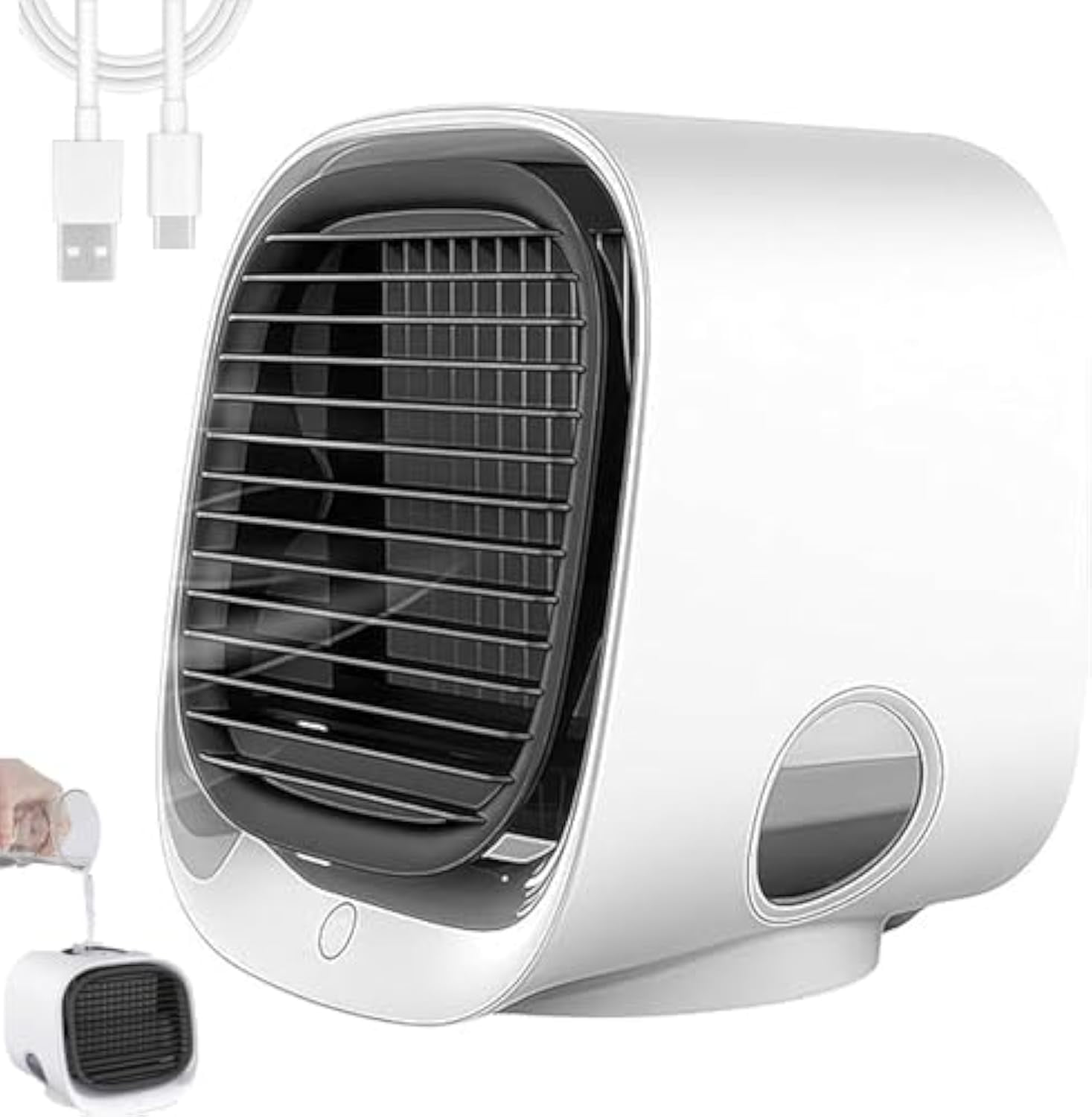 VitalBreeze Portable Air Conditioner, 3-Speed Adjustable AC Cooling Fan ...