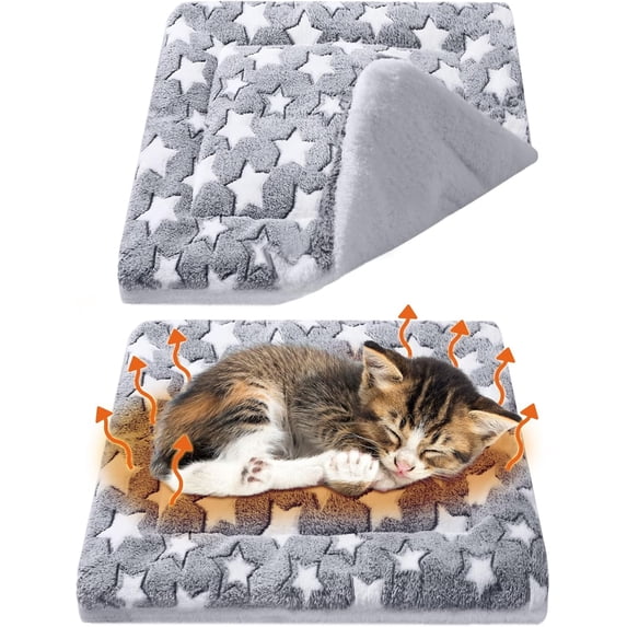 VitalCozy 2 Pack Self Warming Cat Mat Self Heating Pad Bed Reversible ...