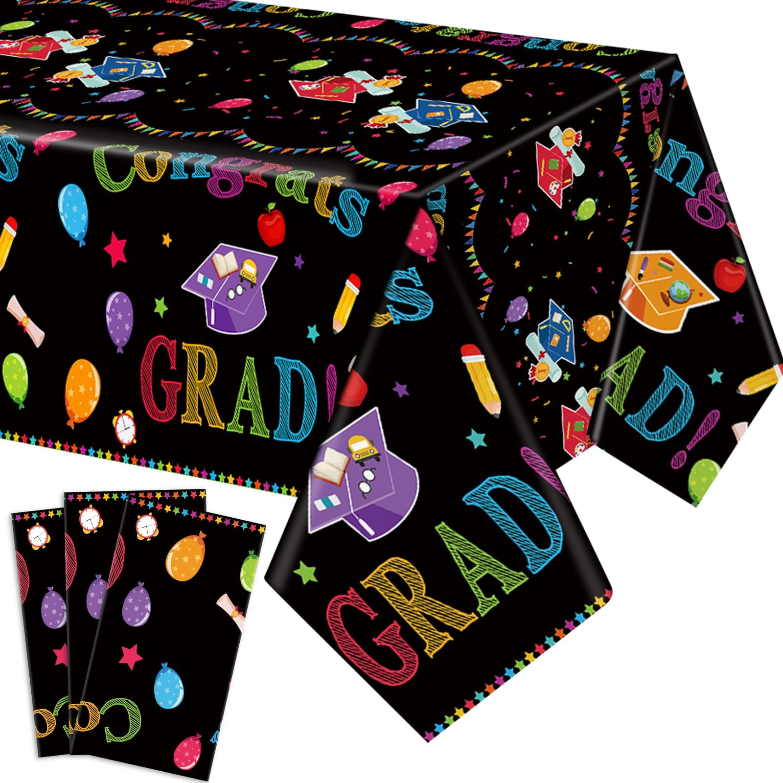VitalCozy 3 Pcs Graduation Tablecloths 2025 Preschool Graduation ...