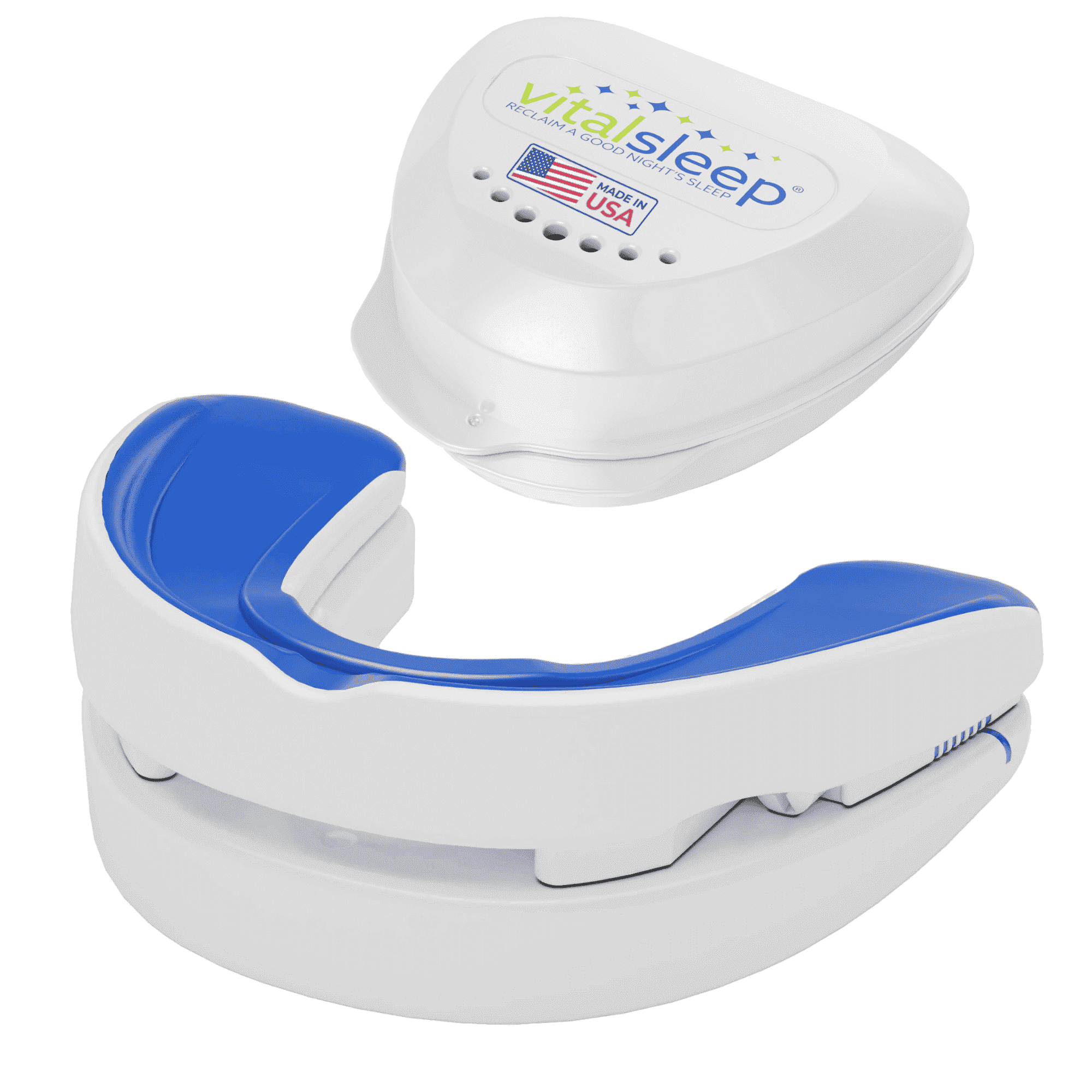 VitalSleep Comfortable Adjustable Anti-Snoring Mouthpiece, Men's Pack ...