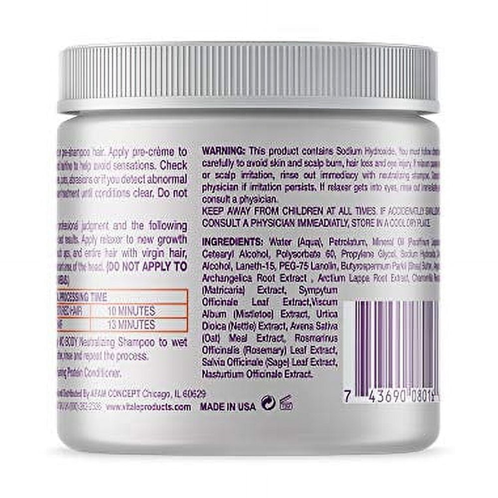 Vitale Mo' Body Sensitive Scalp Relaxer Kit 16oz V-223-B-1 - Walmart.com