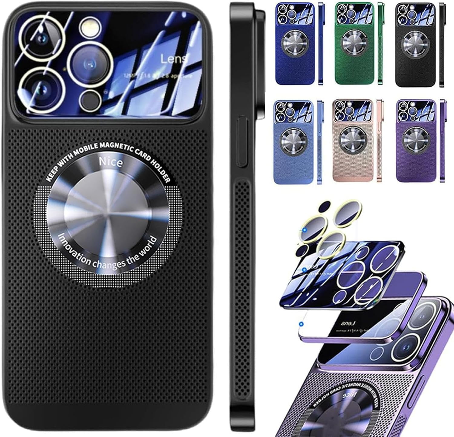 Vitalenergt Electroplating Heat Dissipation Magnetic Large Window Phone ...