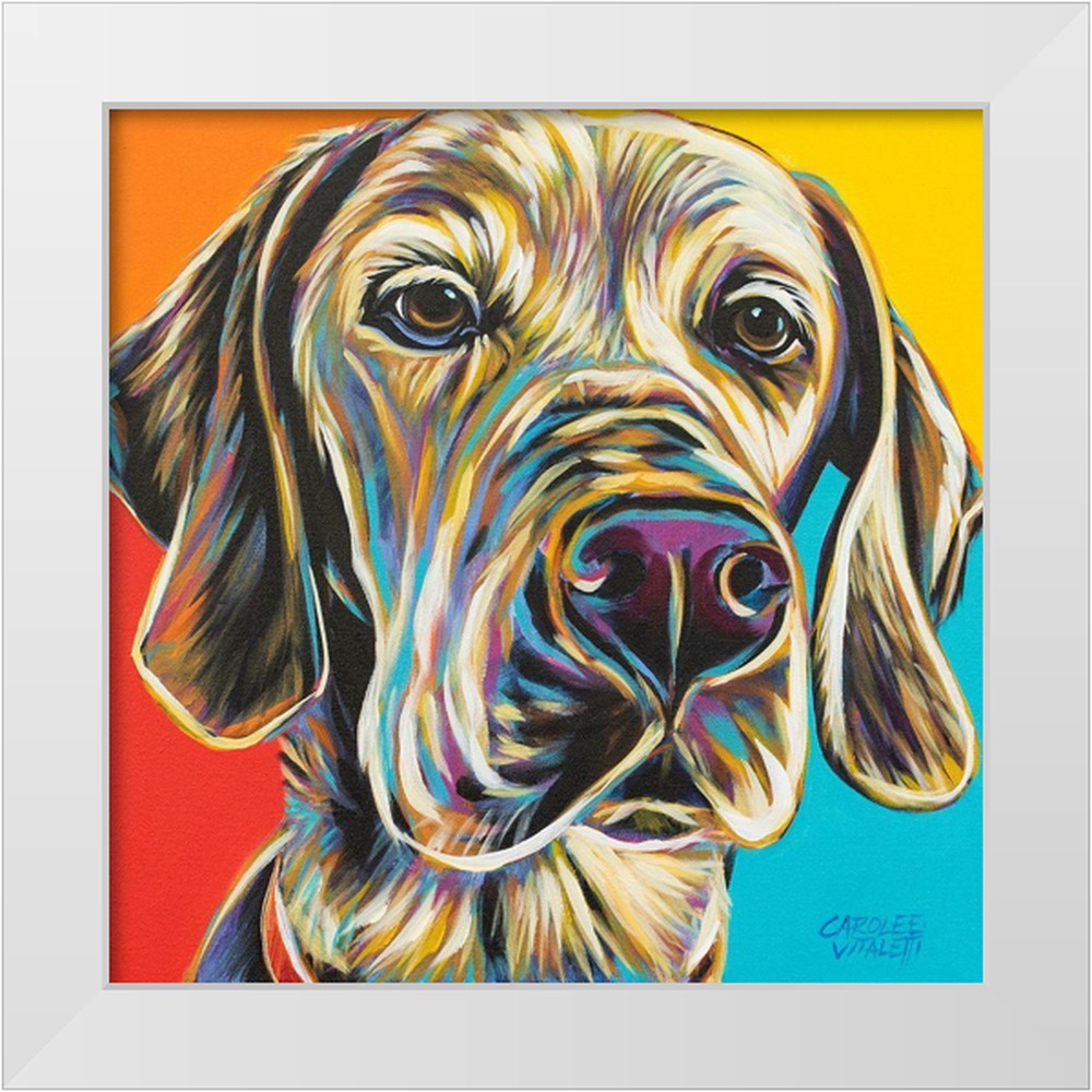 Vitaletti, Carolee 15x15 White Modern Wood Framed Museum Art Print Titled - Canine Buddy II ...
