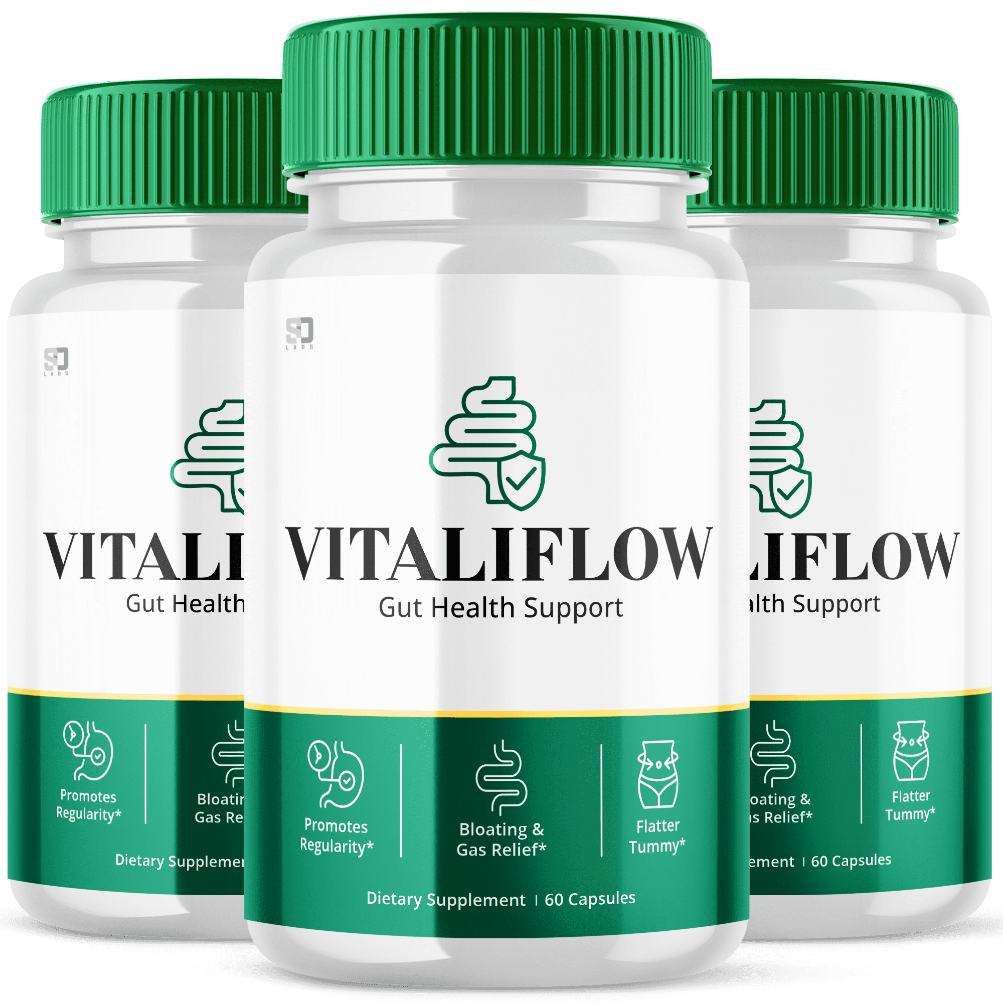 Vitaliflow Advanced Gut Health Support Supplement 180 Capsules ...