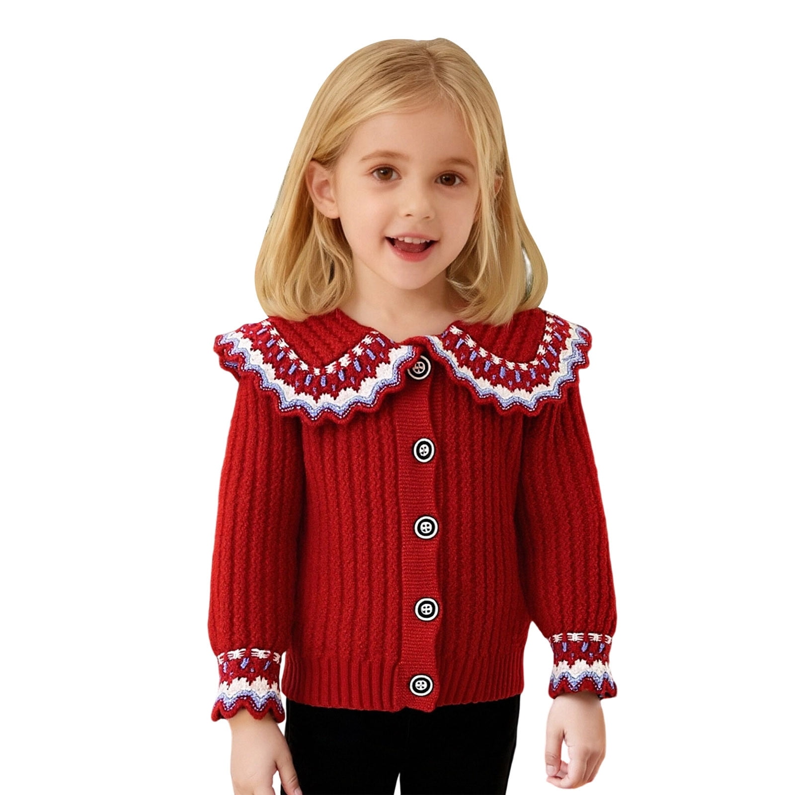 Vitality Girl Knit Sweater｜Girls' Loose-Fit Soft Cardigan Jacket ...