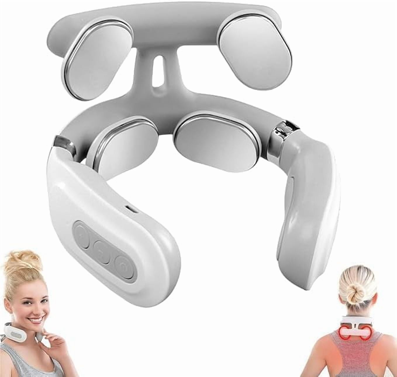 Vitality Magic Pro 2.0 Neck Massager, 2025 Upgraded White 4-Head Magic ...