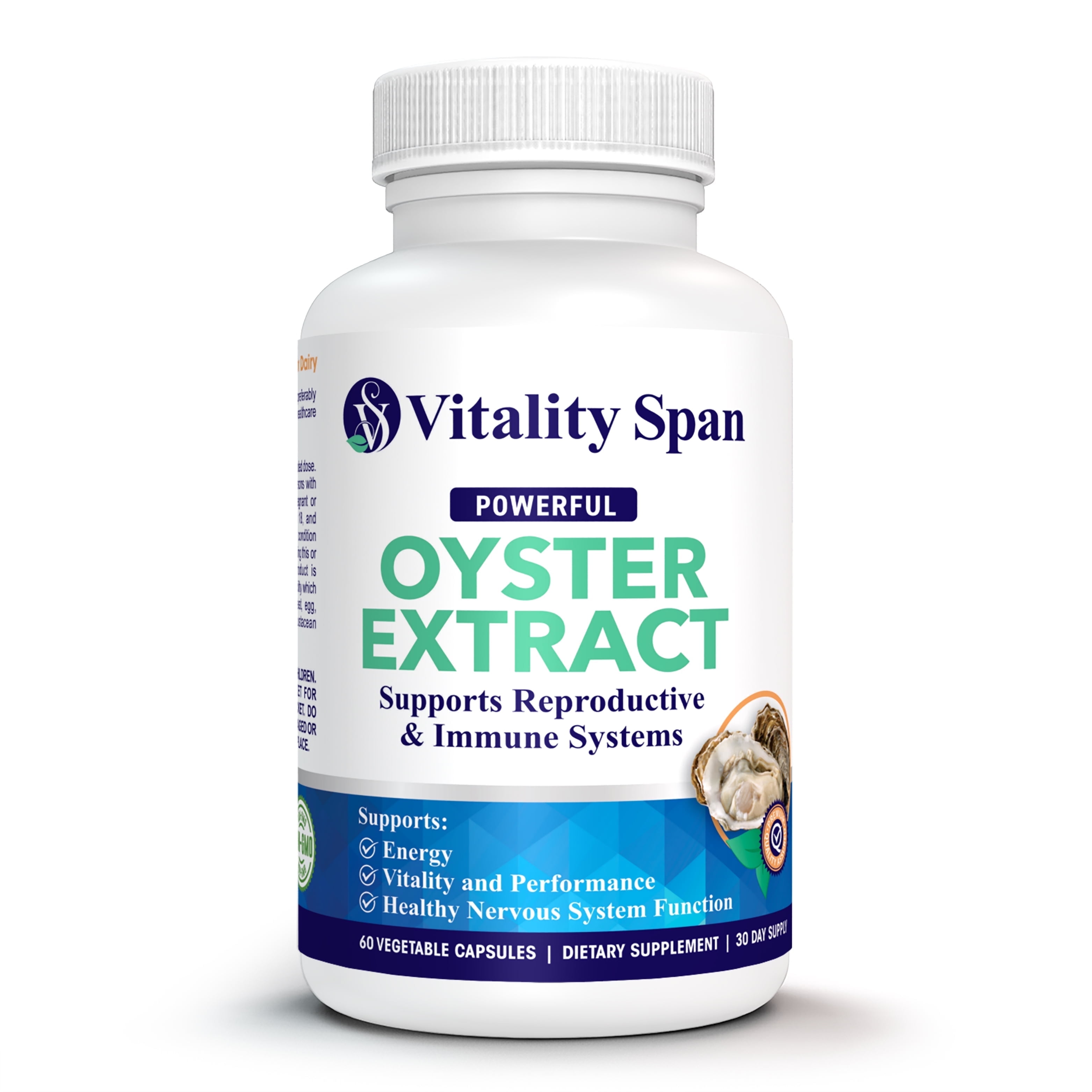 Vitality Span Oyster Extract Pills for Men & Women – Pure, Highly ...