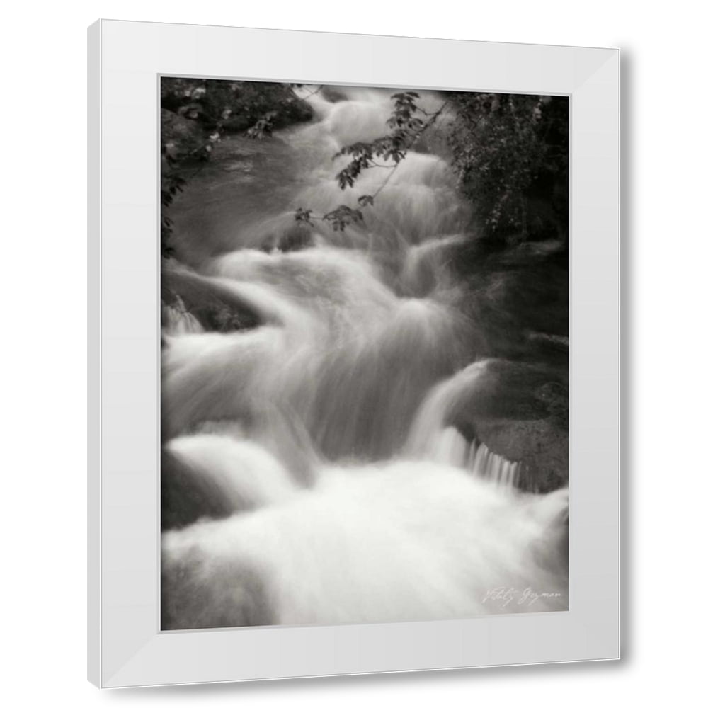 Vitaly Geyman 11x14 White Modern Wood Framed Wall Art Titled - Flowing Waters I - Walmart.com