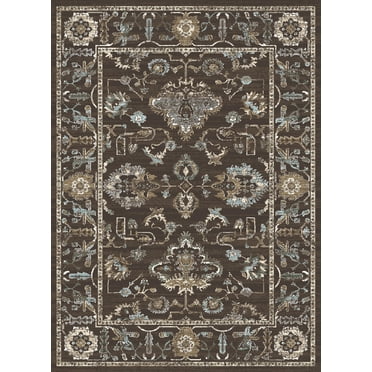 Vitaly Quinn Area Rug 3562 Traditional Green Blossoms Bouquet 2' 2" x 7 ...