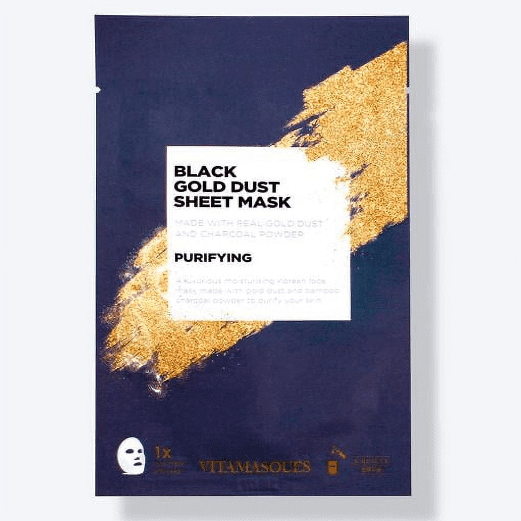 Vitamasques Black Gold Dust Face Mask, Purifying, One Sheet Mask ...