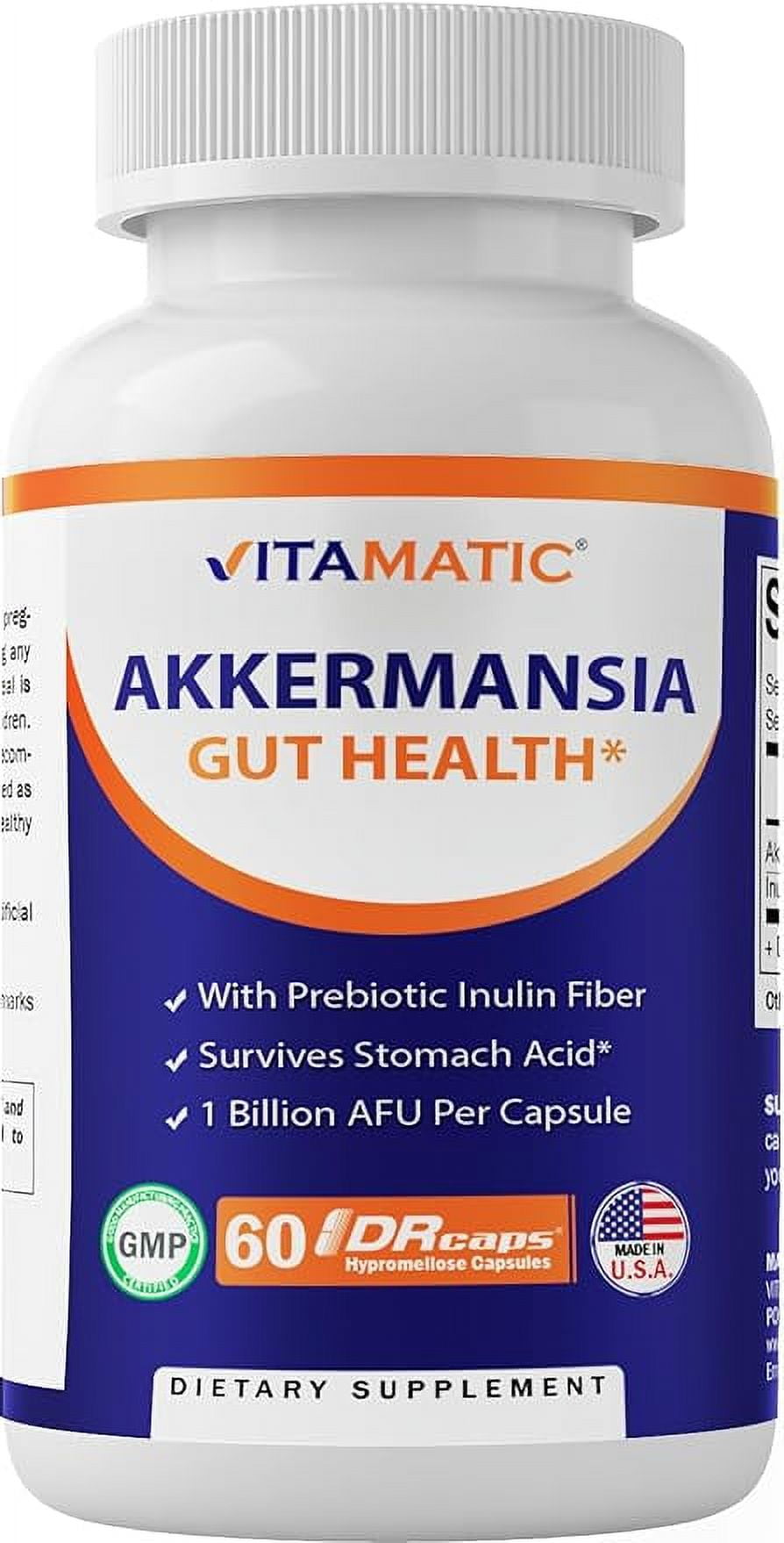 Vitamatic Akkermansia Muciniphila Dietary Supplement - 60 DR Capsules ...