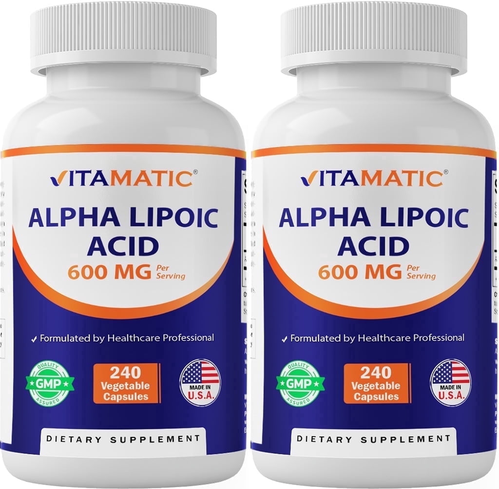 Vitamatic Alpha Lipoic Acid (ALA) 600mg Per Serving - 240 Vegetable ...