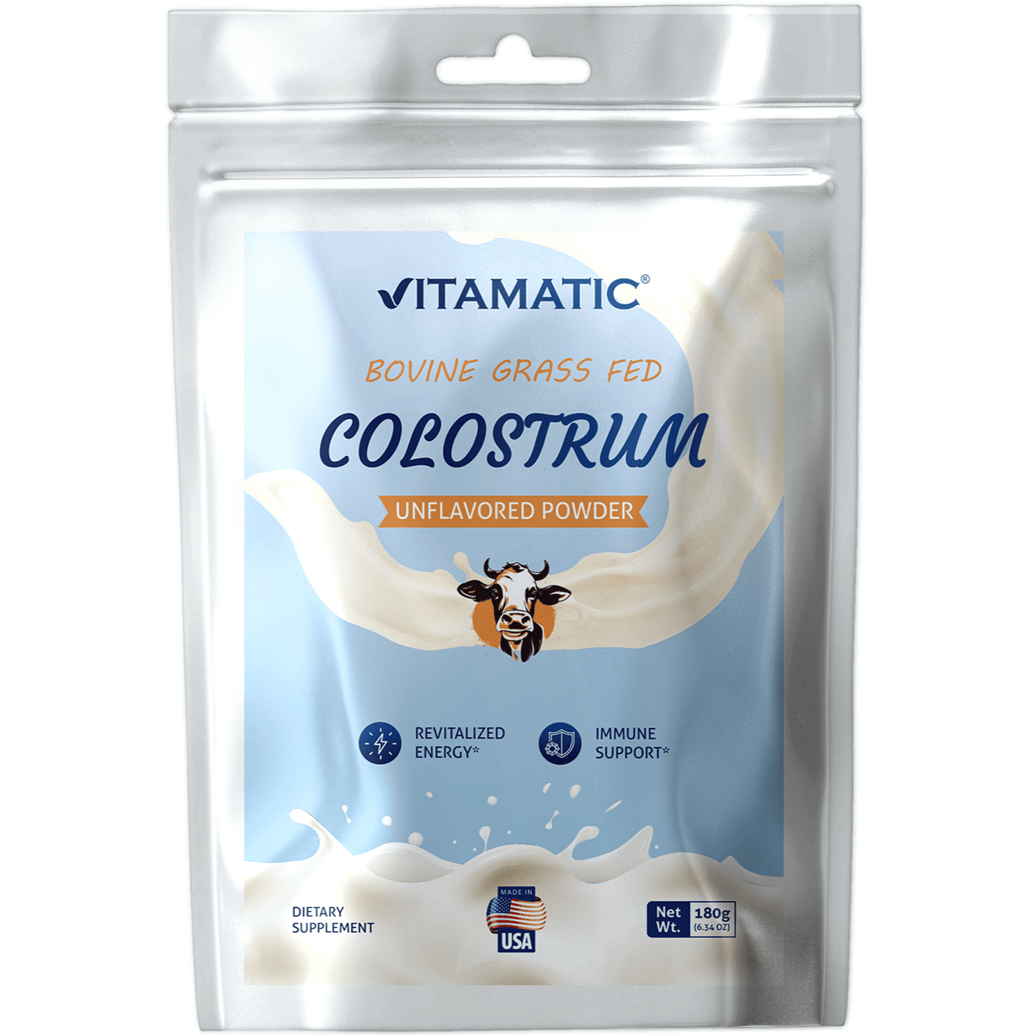 Vitamatic Bovine Colostrum Powder - Supplement for Gut Health, Hair ...
