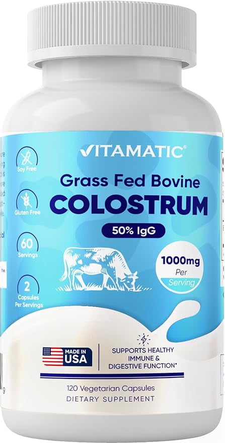 Vitamatic Bovine Colostrum Supplement 1000 mg per Serving - 50% Highest ...