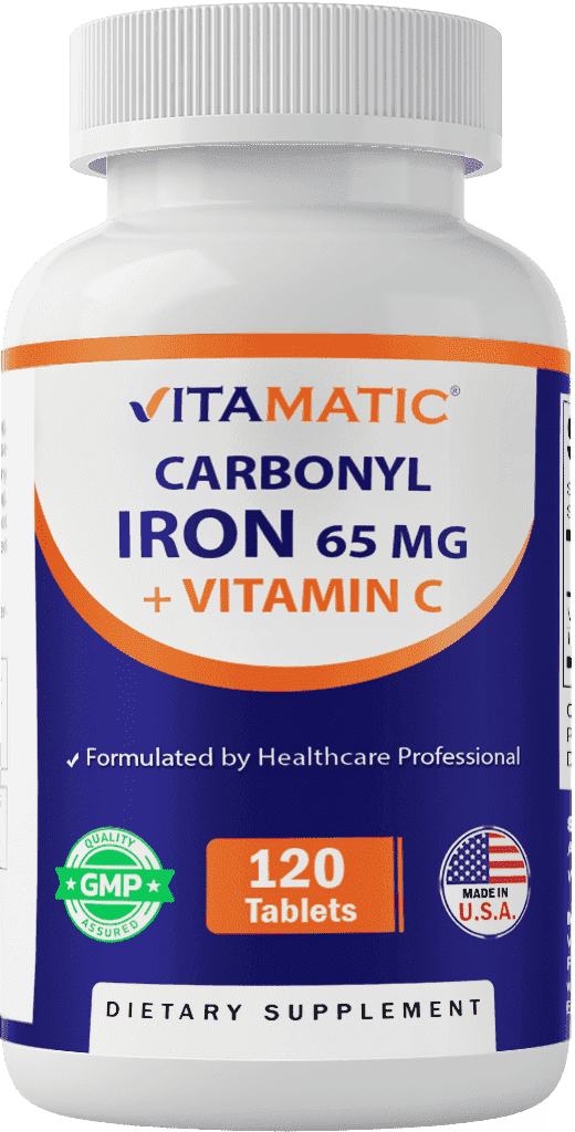 Vitamatic Carbonyl Iron 65 mg with Vitamin C – Gentle Iron Supplement ...