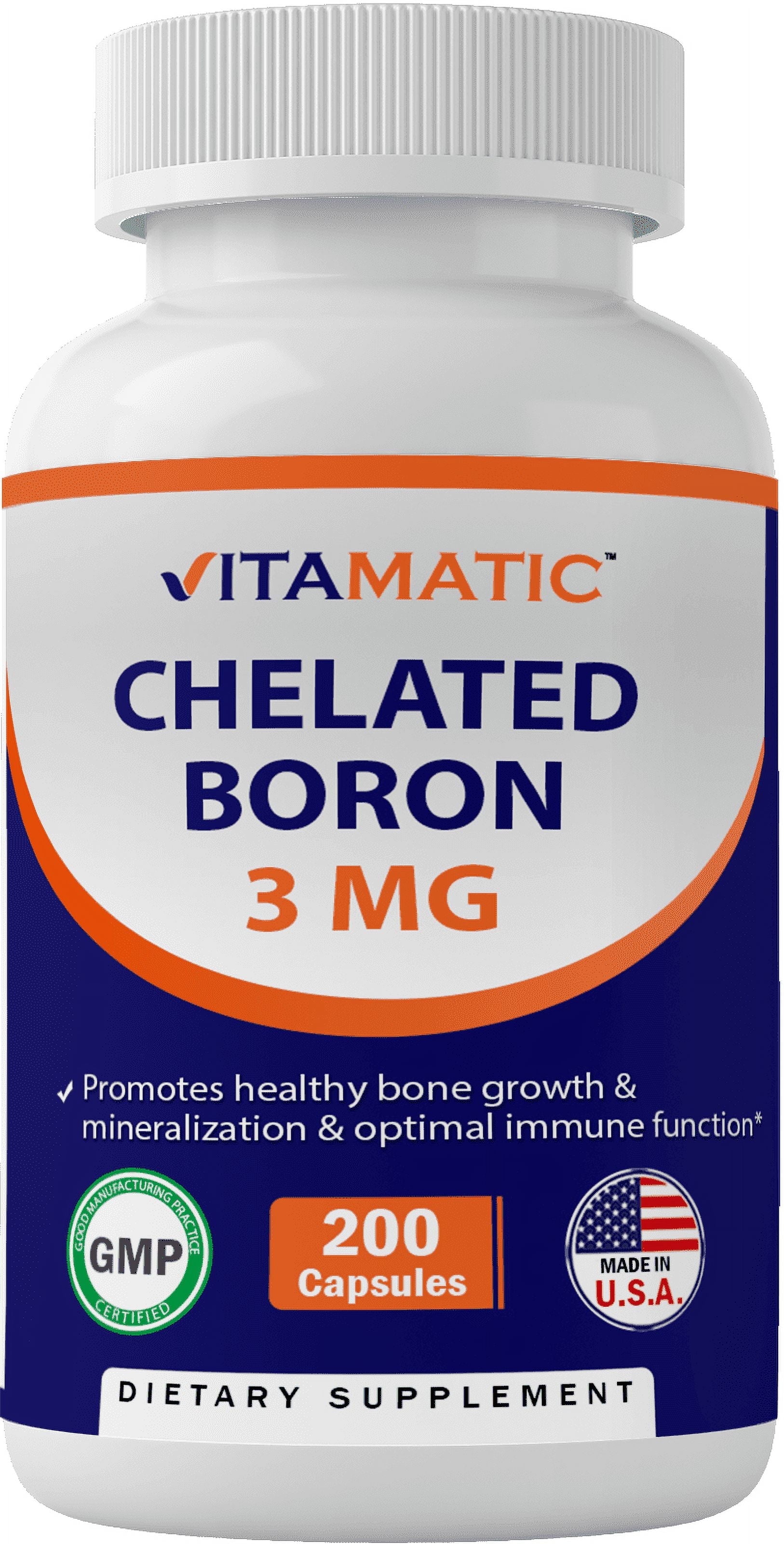 Vitamatic Chelated Boron Immune System Support 200 Capsules - Walmart.com