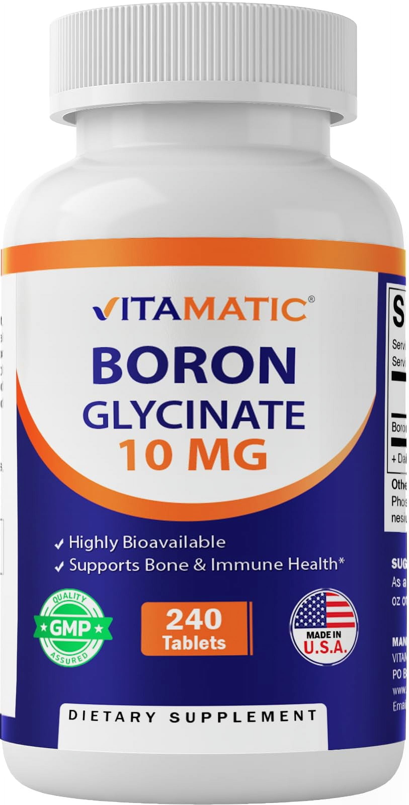 Vitamatic Chelated Boron (as Glycinate) HYZ01 10mg 240 Tablets ...