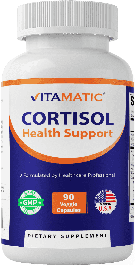 Vitamatic Cortisol Health Support - 90 Veggie Capsules - Made with ...
