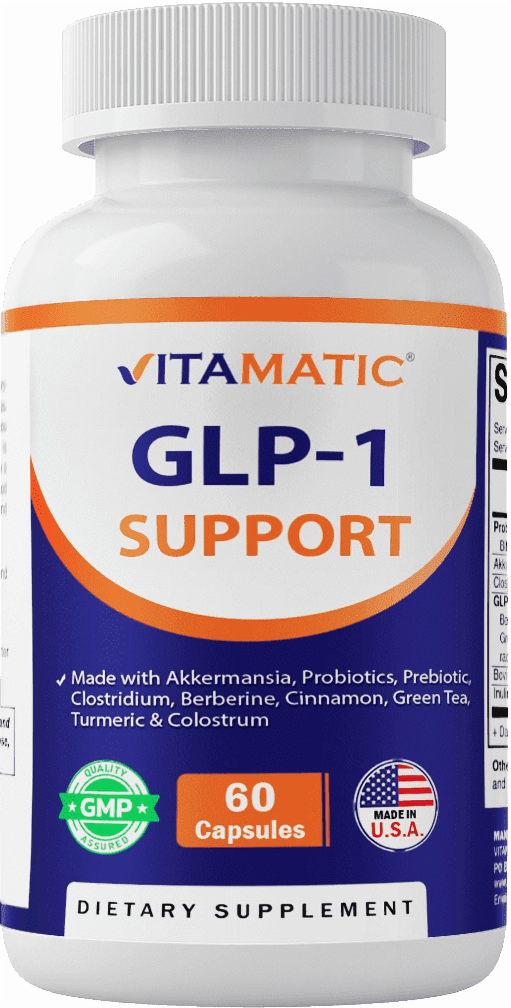 Vitamatic GLP-1 Support Supplement for Men & Women 60 Capsules - Made ...