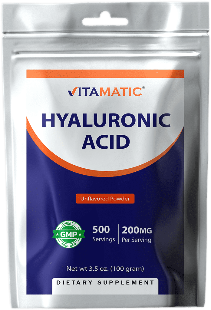 Vitamatic Hyaluronic Acid Powder 200mg - Supports Healthy Connective ...