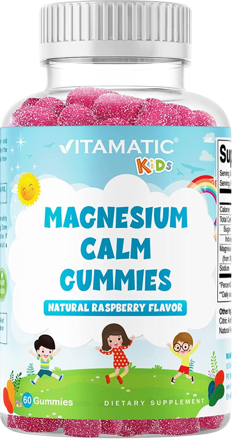 Vitamatic Children's Magnesium Calm Supplement - 60 Vegan Gummies for ...