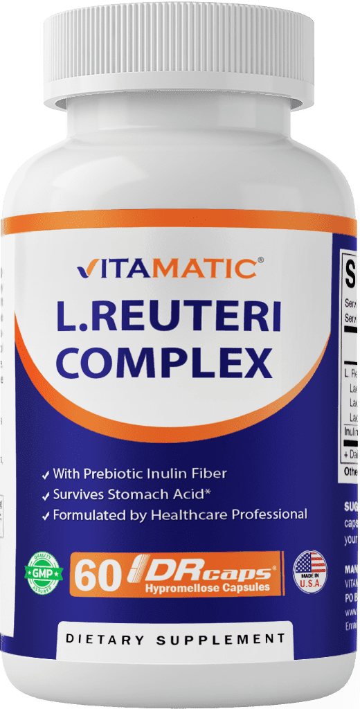 Vitamatic Lactobacillus Reuteri Complex - 22 Billion per DR Capsule ...