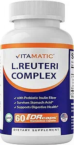 Vitamatic Lactobacillus Reuteri Complex - 22 Billion per DR Capsule ...