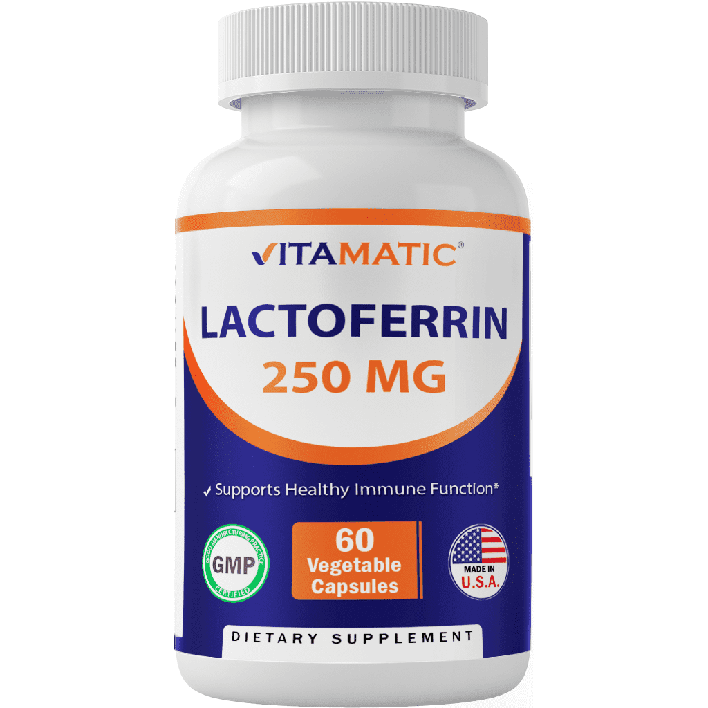 Vitamatic Lactoferrin 250mg 60 Vegetable Capsules Supports Immune ...